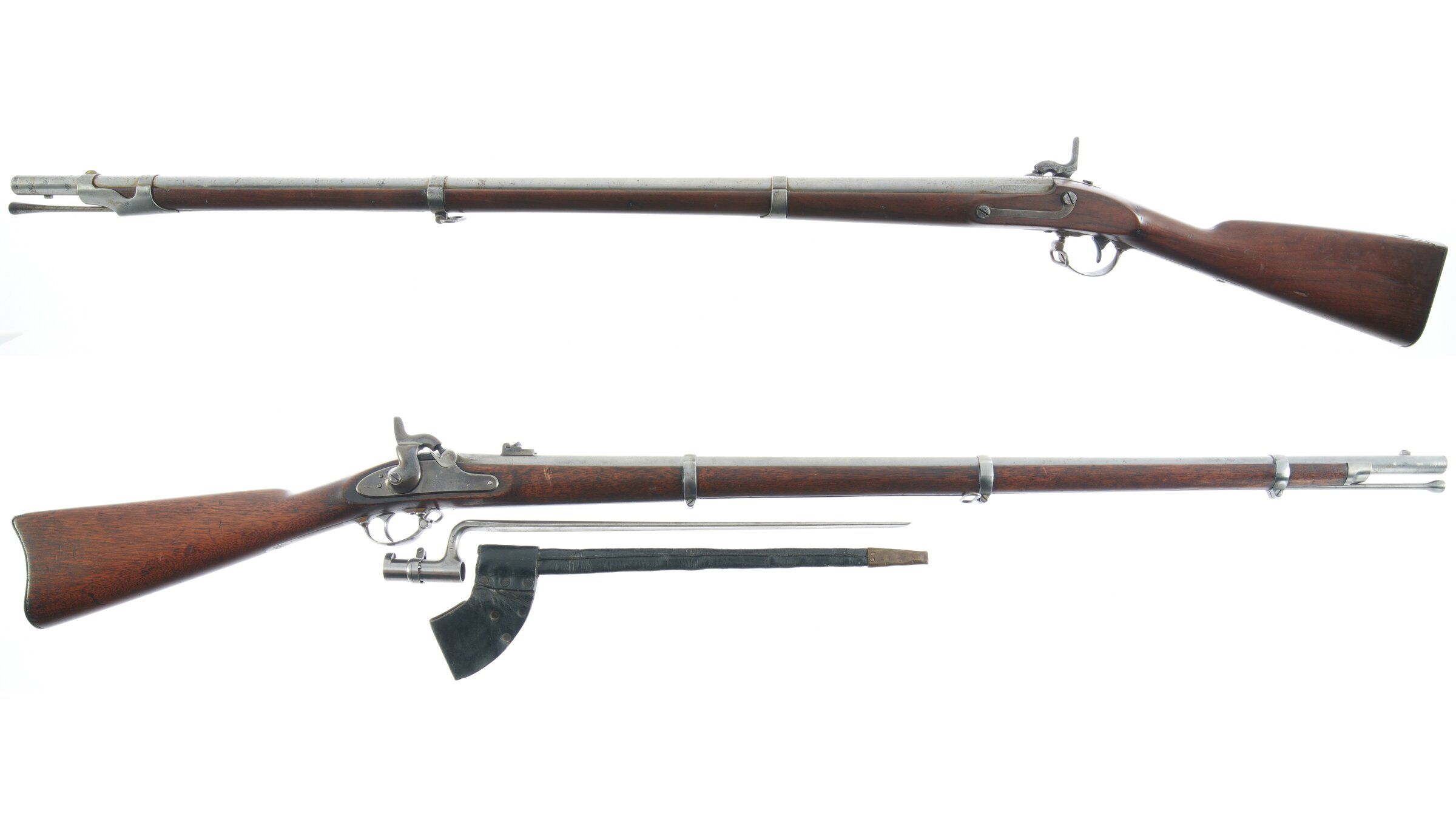 Two U.S. Martial Percussion Muskets with Bayonets | Rock Island Auction