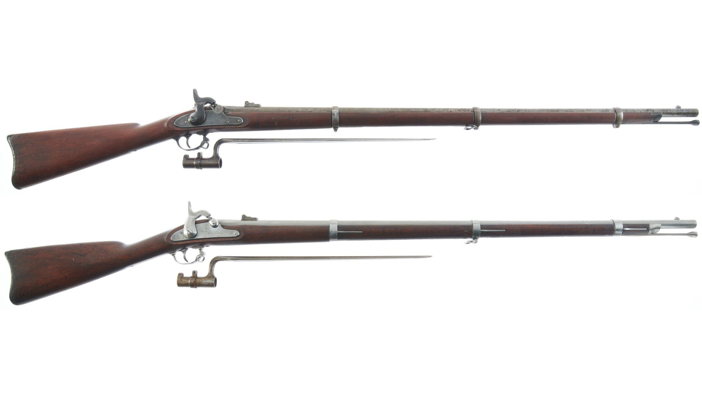 Two Civil War U.S. Percussion Rifle-Muskets with Bayonets | Rock Island ...