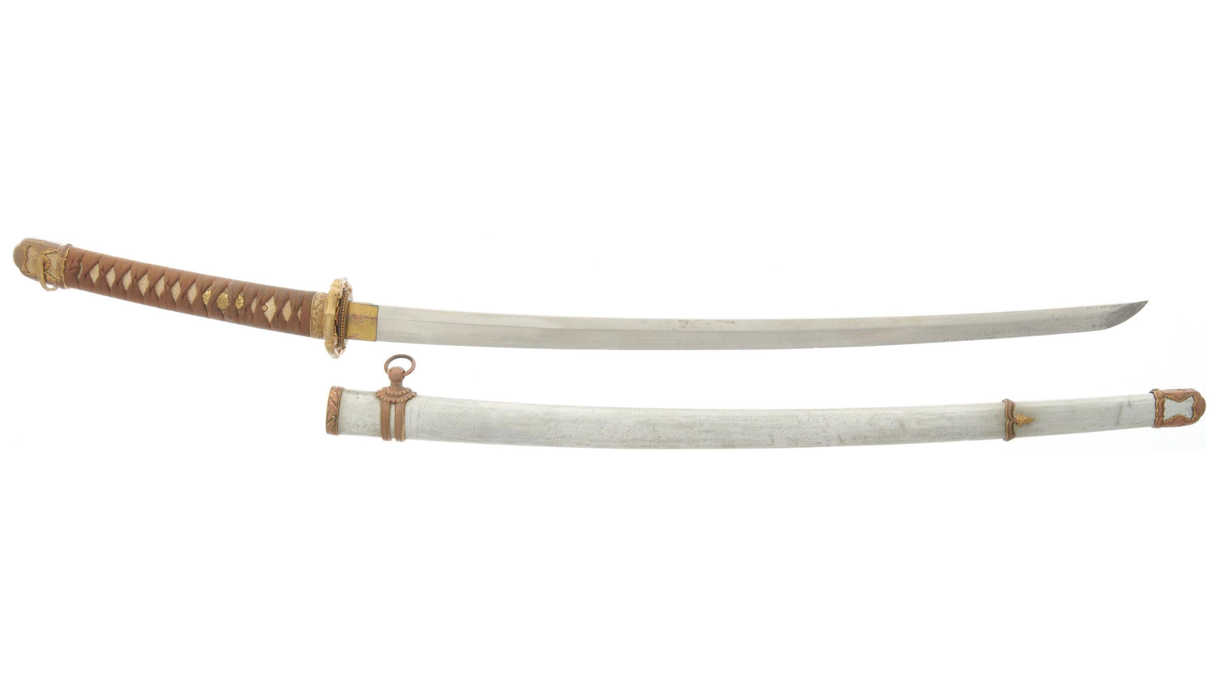 Signed Katana Length Japanese Blade in Shin Gunto Fittings | Rock ...