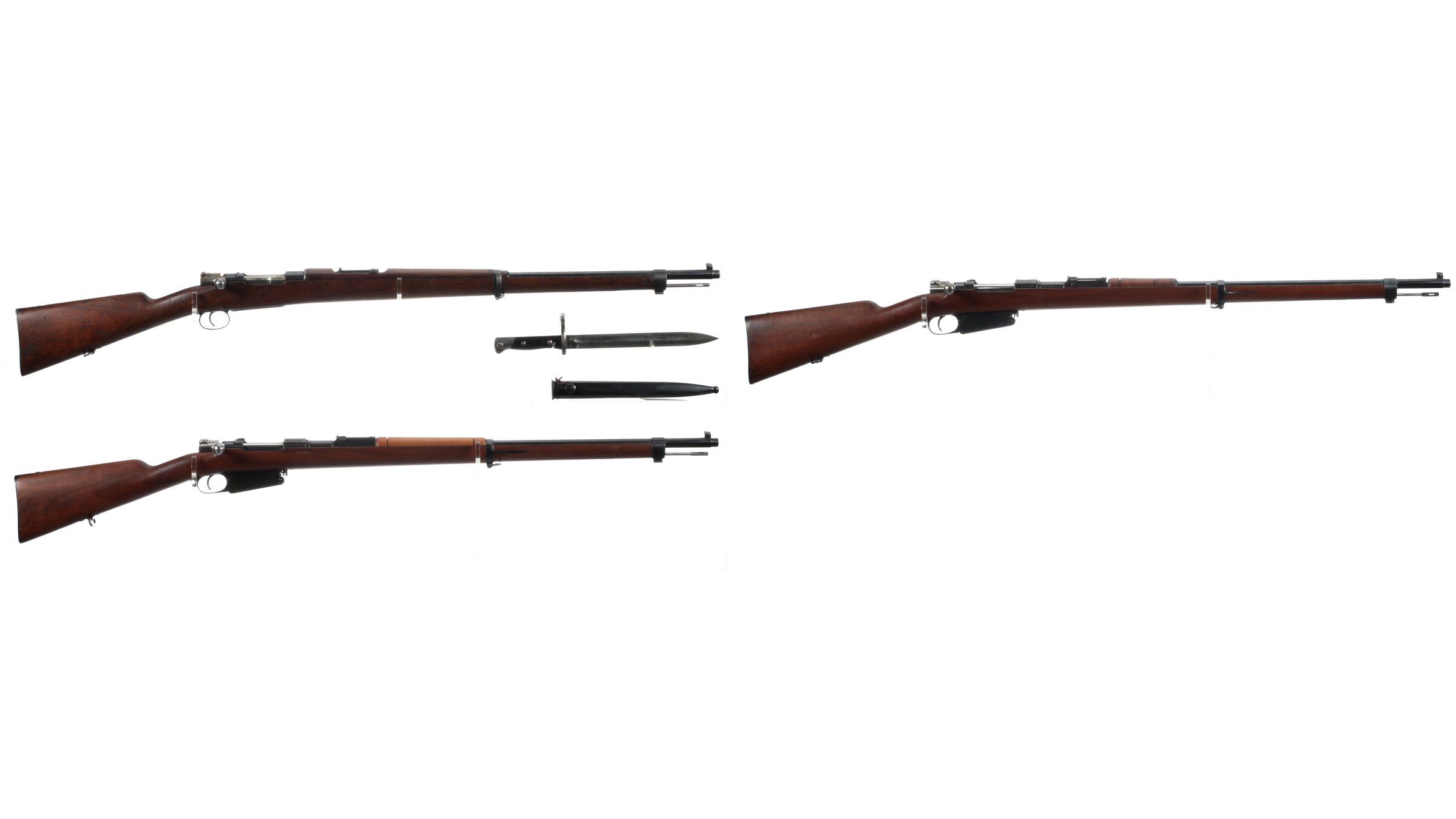 Three Antique South American Military Mauser Bolt Action Rifles | Rock ...