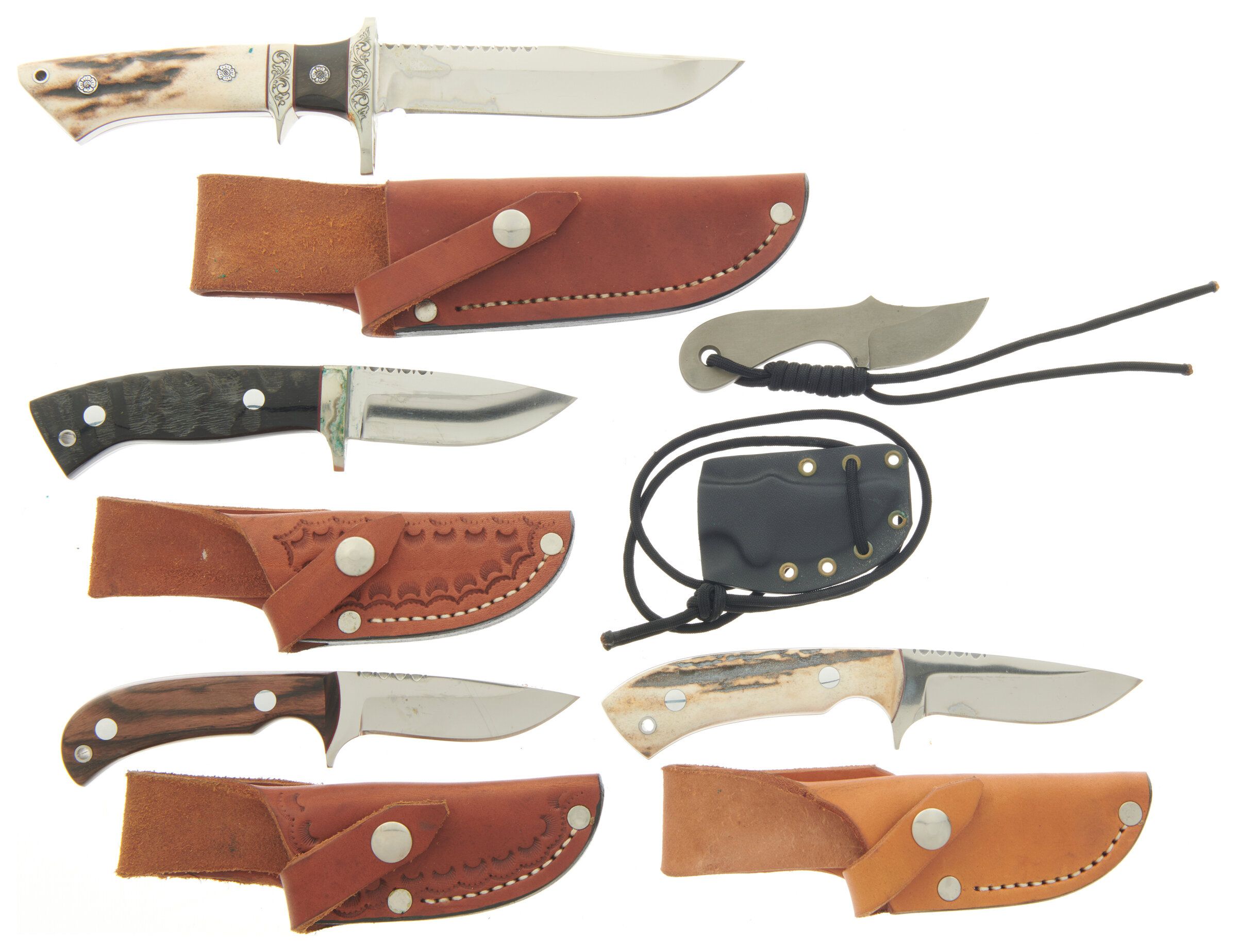 Five Keith Murr Knives with Sheaths | Rock Island Auction
