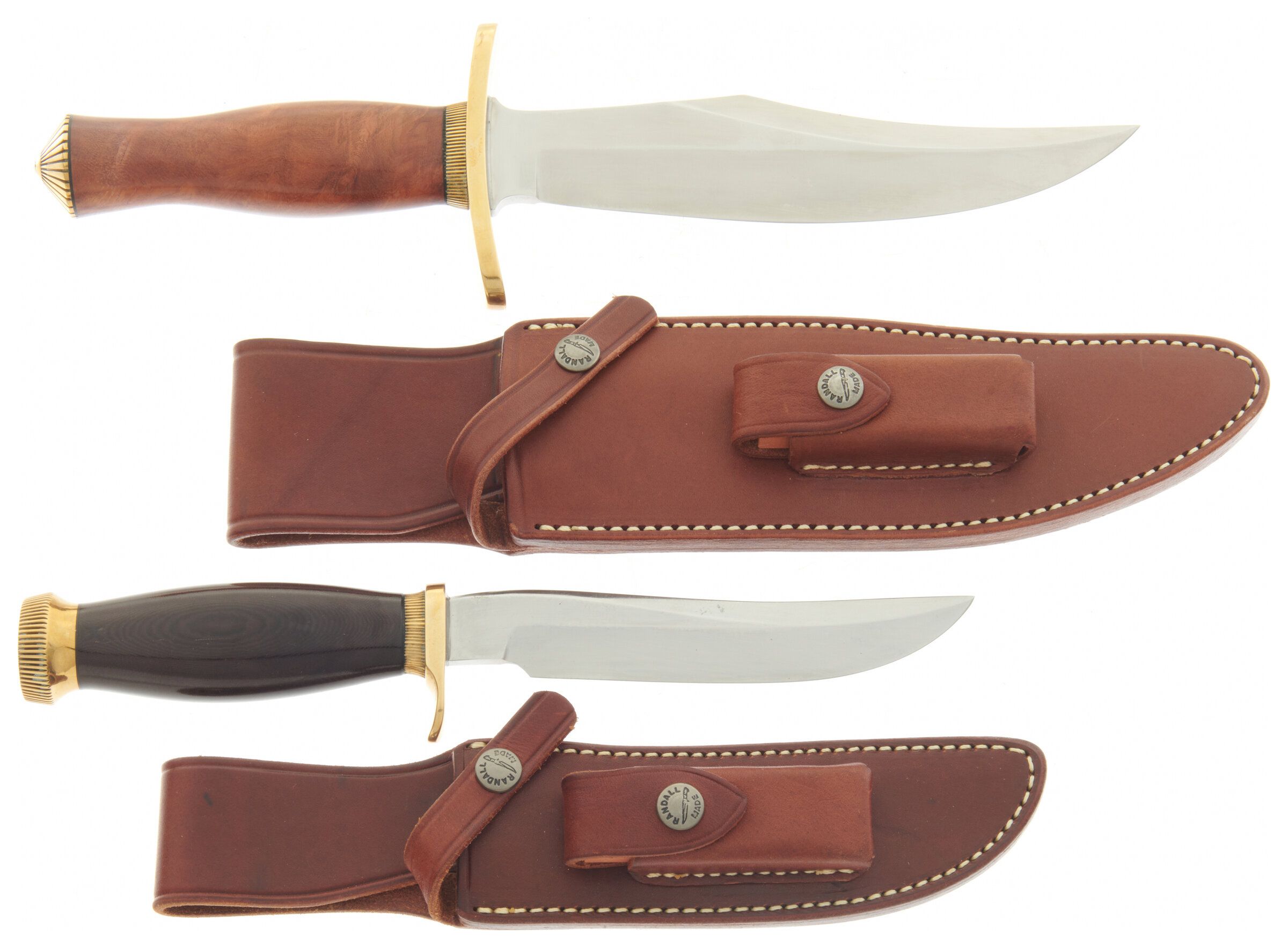 Two Randall Knives With Leather Sheaths Rock Island Auction