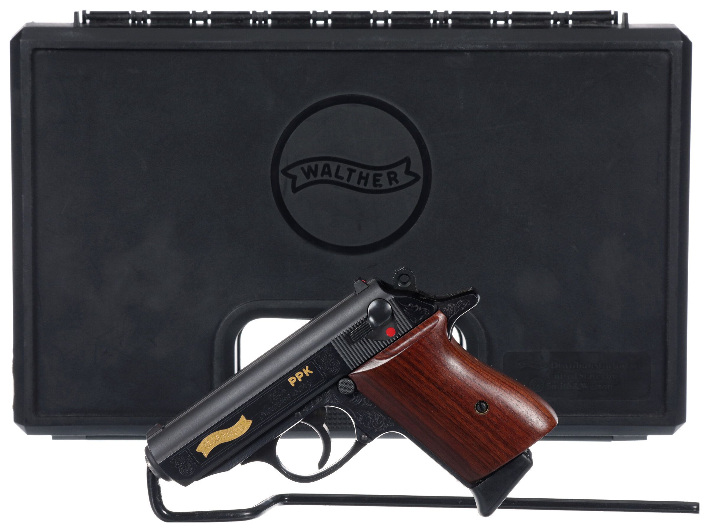 Engraved Gold Inlaid Walther 75th Anniversary Model PPK Pistol | Rock ...