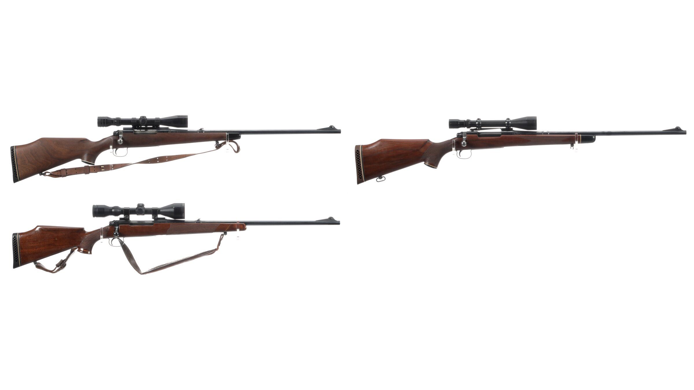 Three Remington Model 721 Bolt Action Rifles with Scopes | Rock Island ...