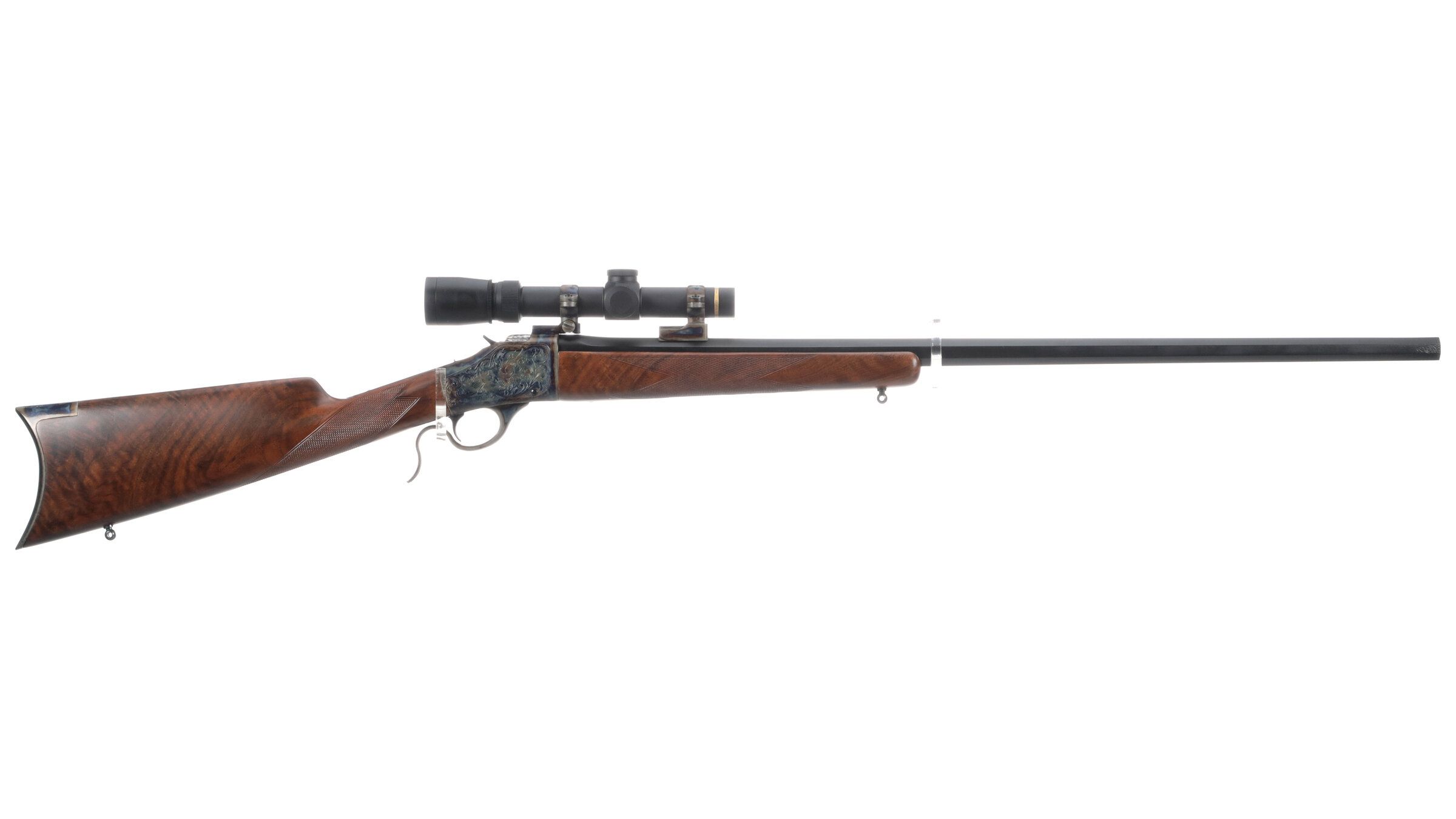 Gournet Engraved Browning 1885 High Wall Rifle with Scope | Rock Island ...