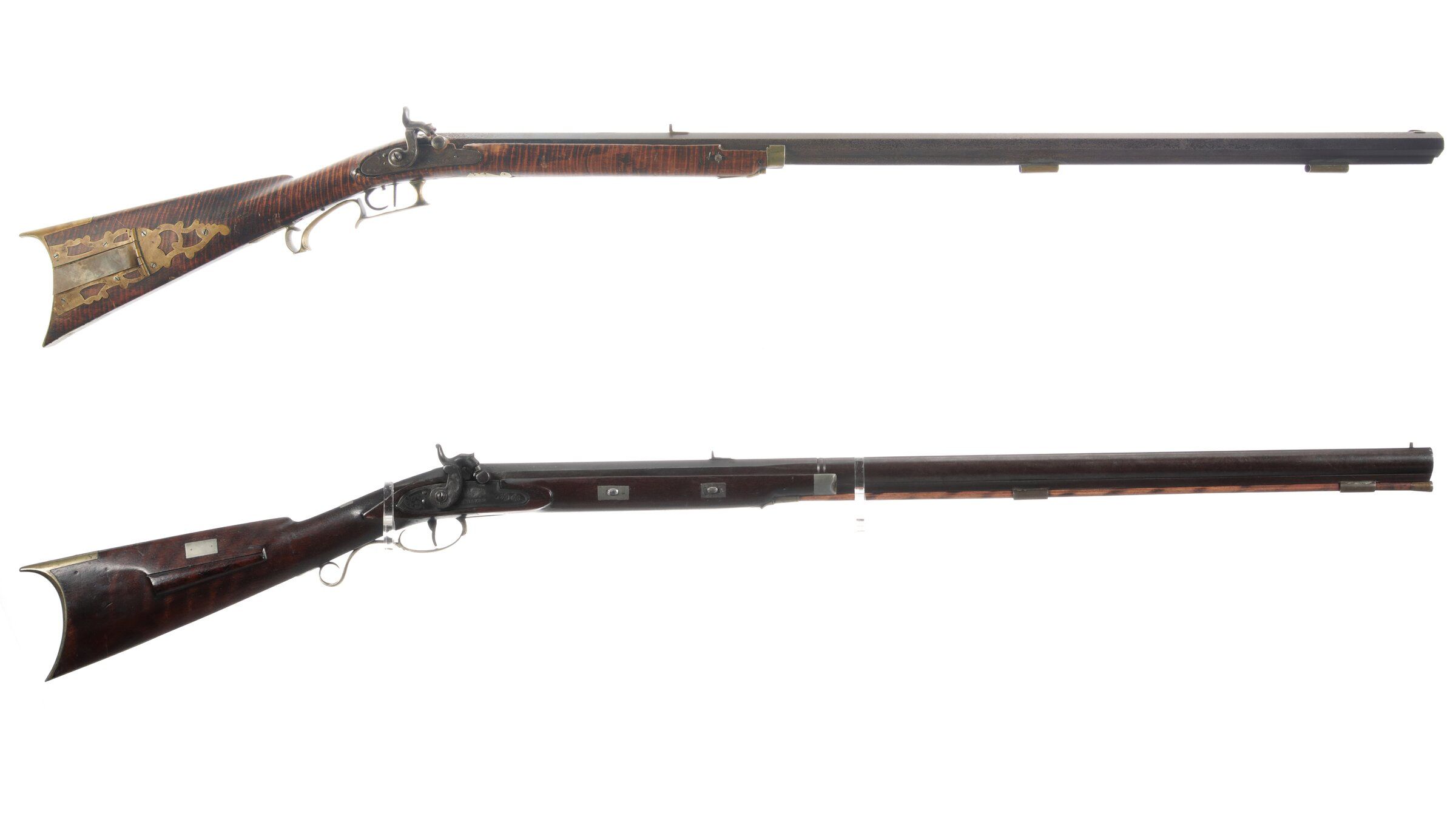Two American Percussion Half-Stock Rifles | Rock Island Auction