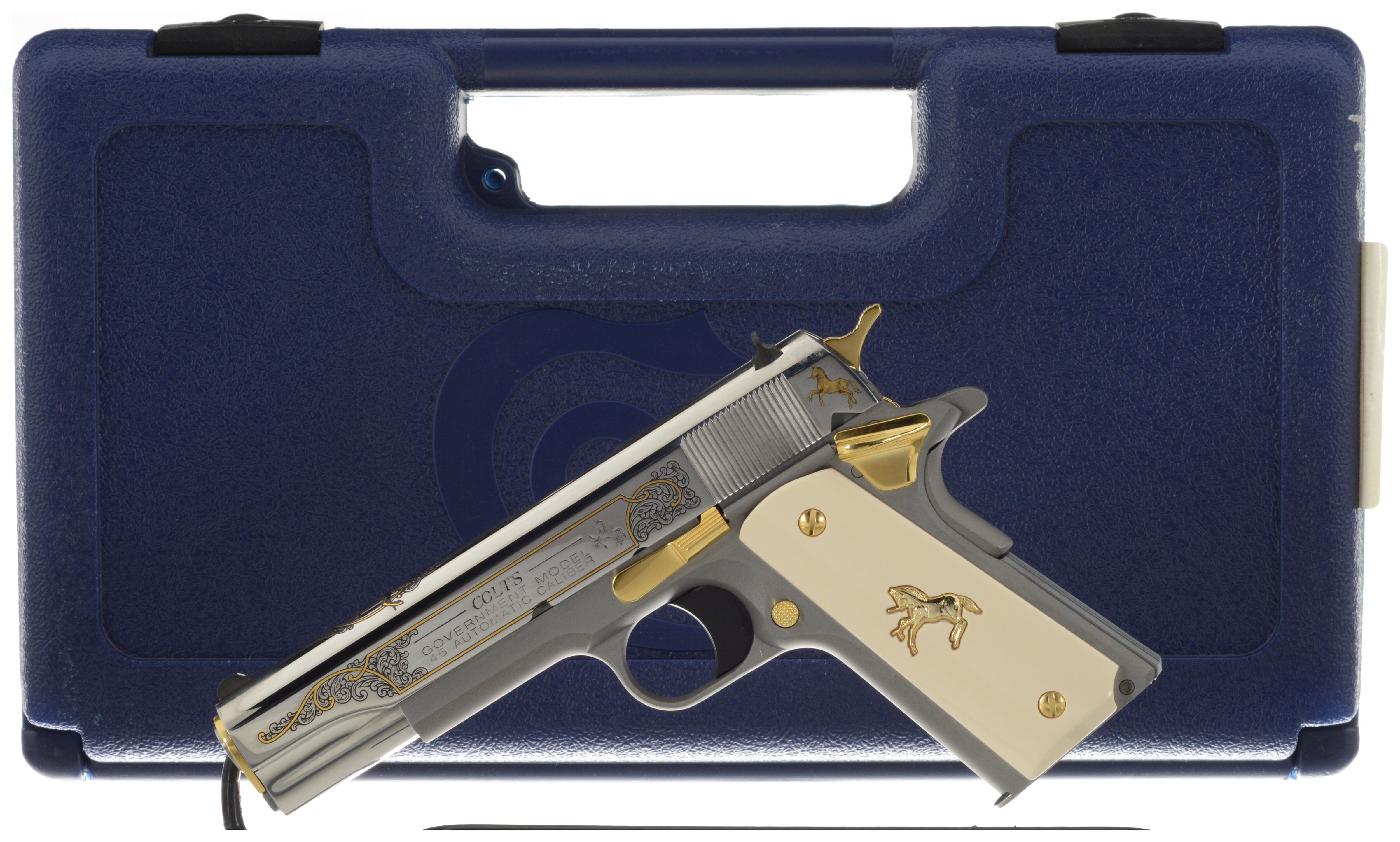 Colt Gold Premier Government Model Pistol with Case | Rock Island Auction