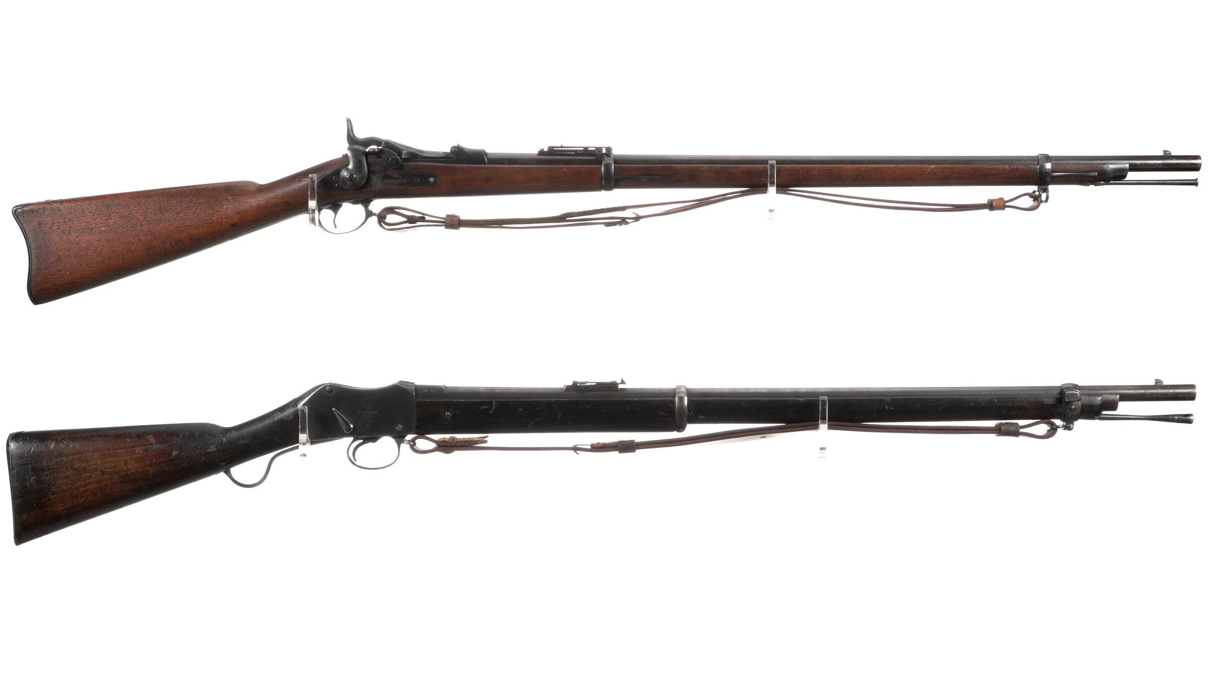 Two Antique Breech-Loading Single Shot Military Rifles | Rock Island ...