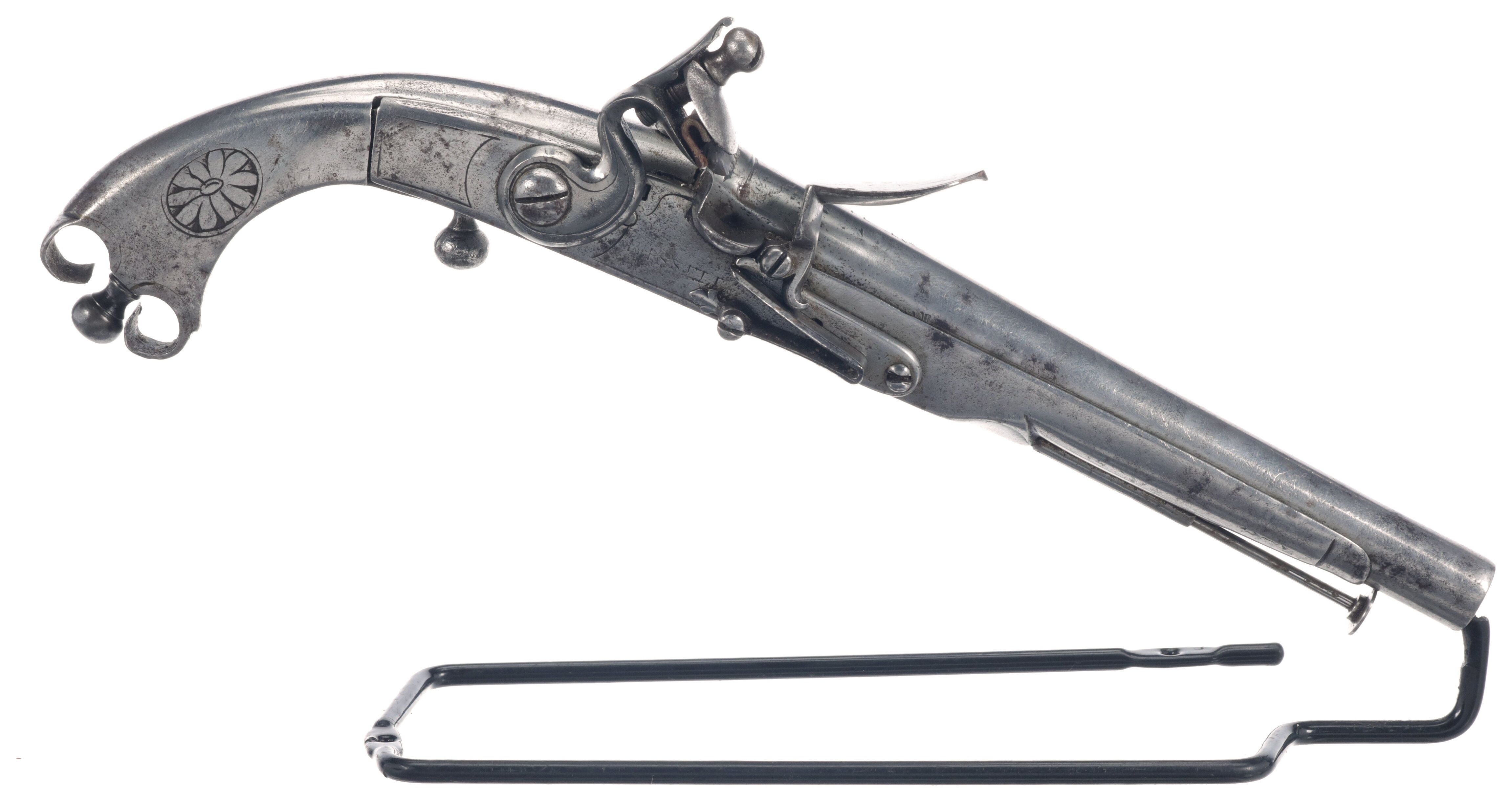 Scottish All Metal Flintlock Belt Pistol Marked Bissell | Rock Island ...