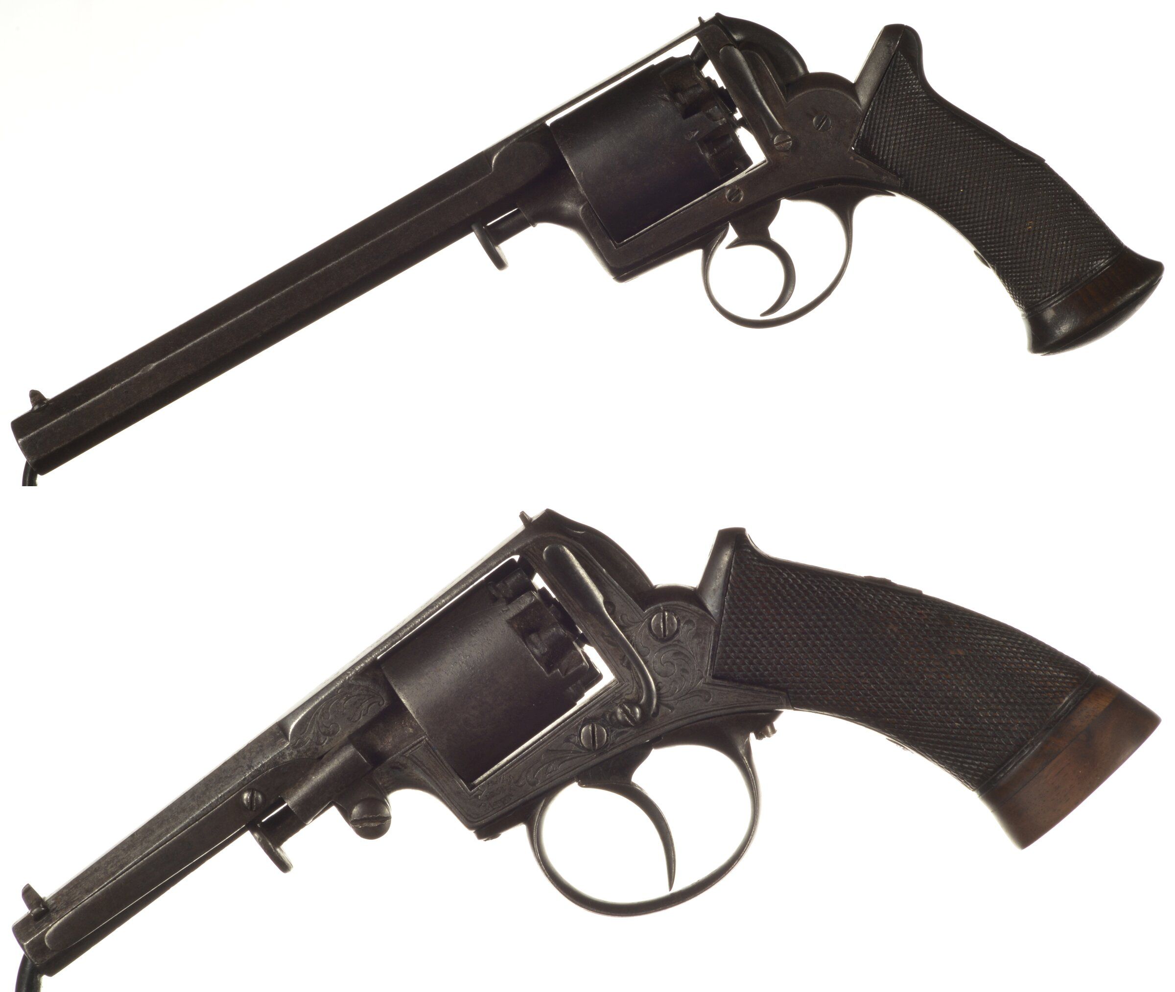 Two Engraved Adams Patent Double Action Percussion Revolvers | Rock ...