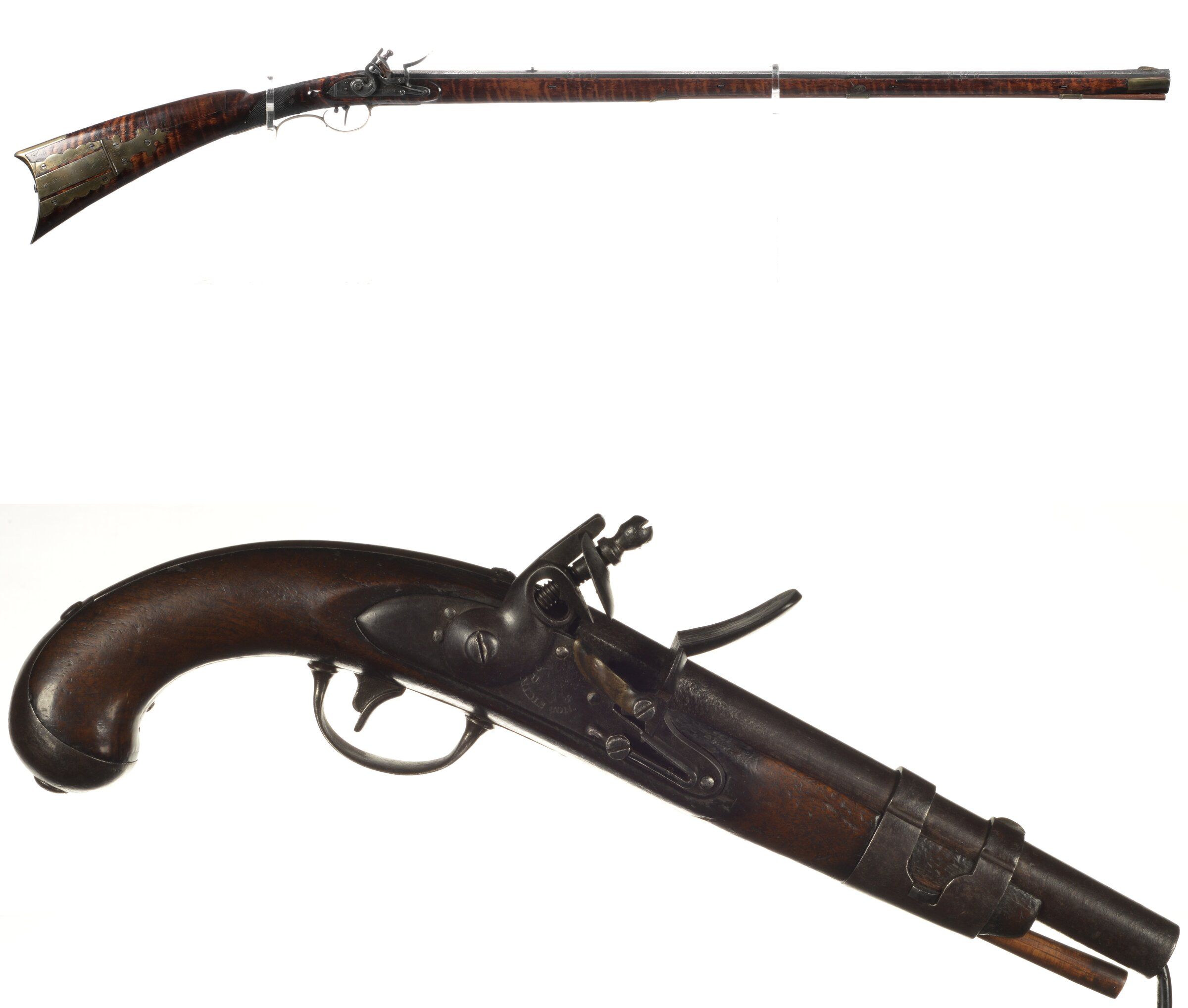 Two Antique American Flintlock Firearms | Rock Island Auction