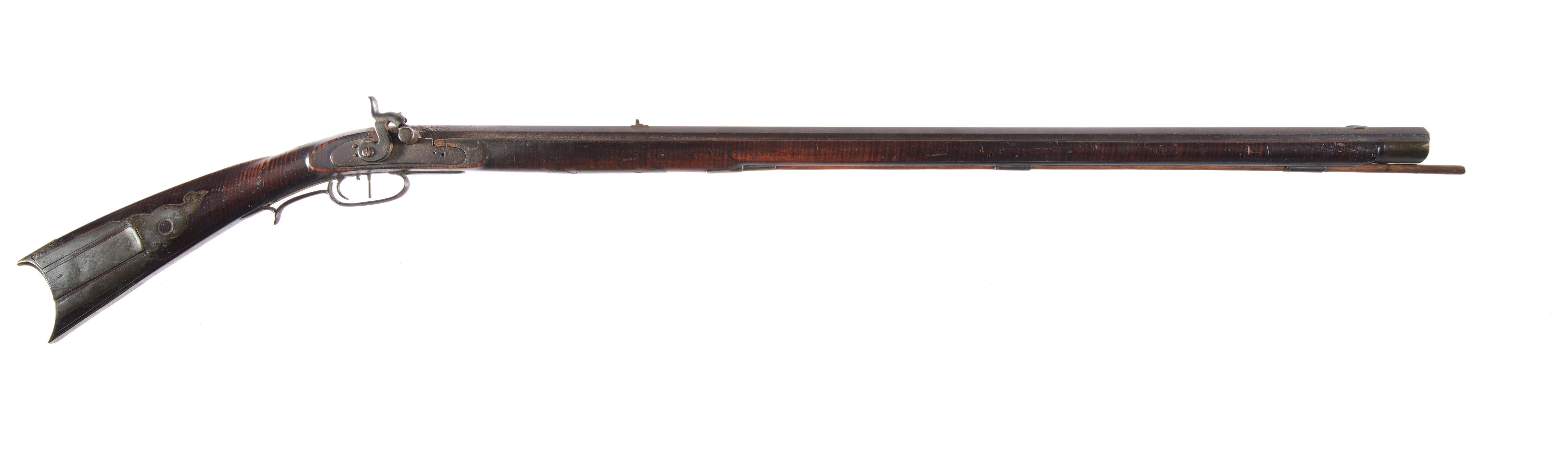 "PS" Signed Percussion American Long Rifle with Silver Accents | Rock ...