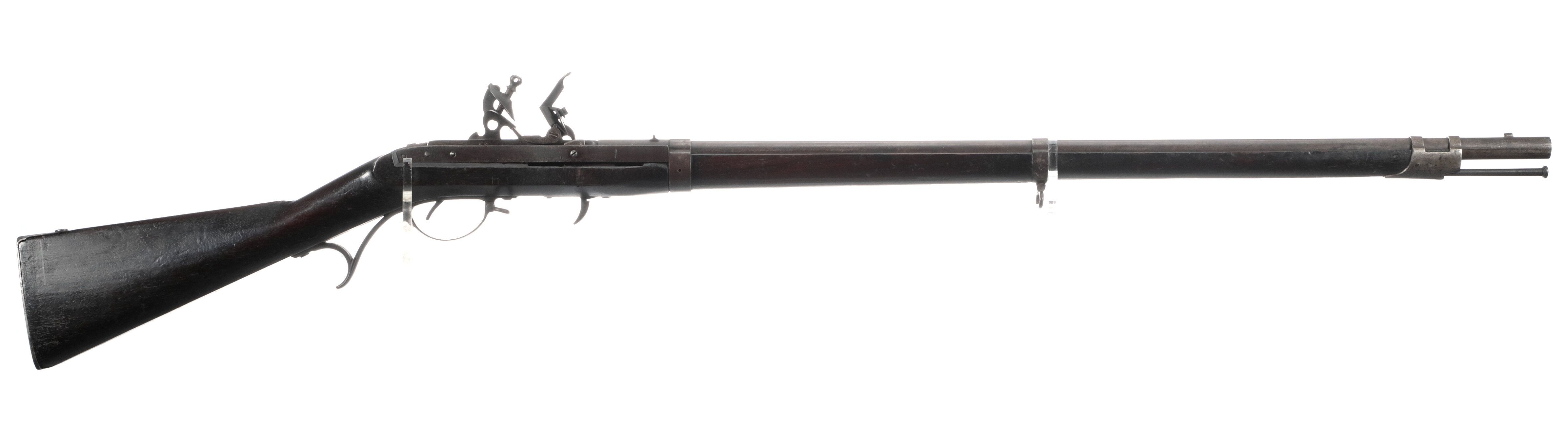 U.S. Harpers Ferry Model 1819 Hall Breechloading Flintlock Rifle | Rock ...