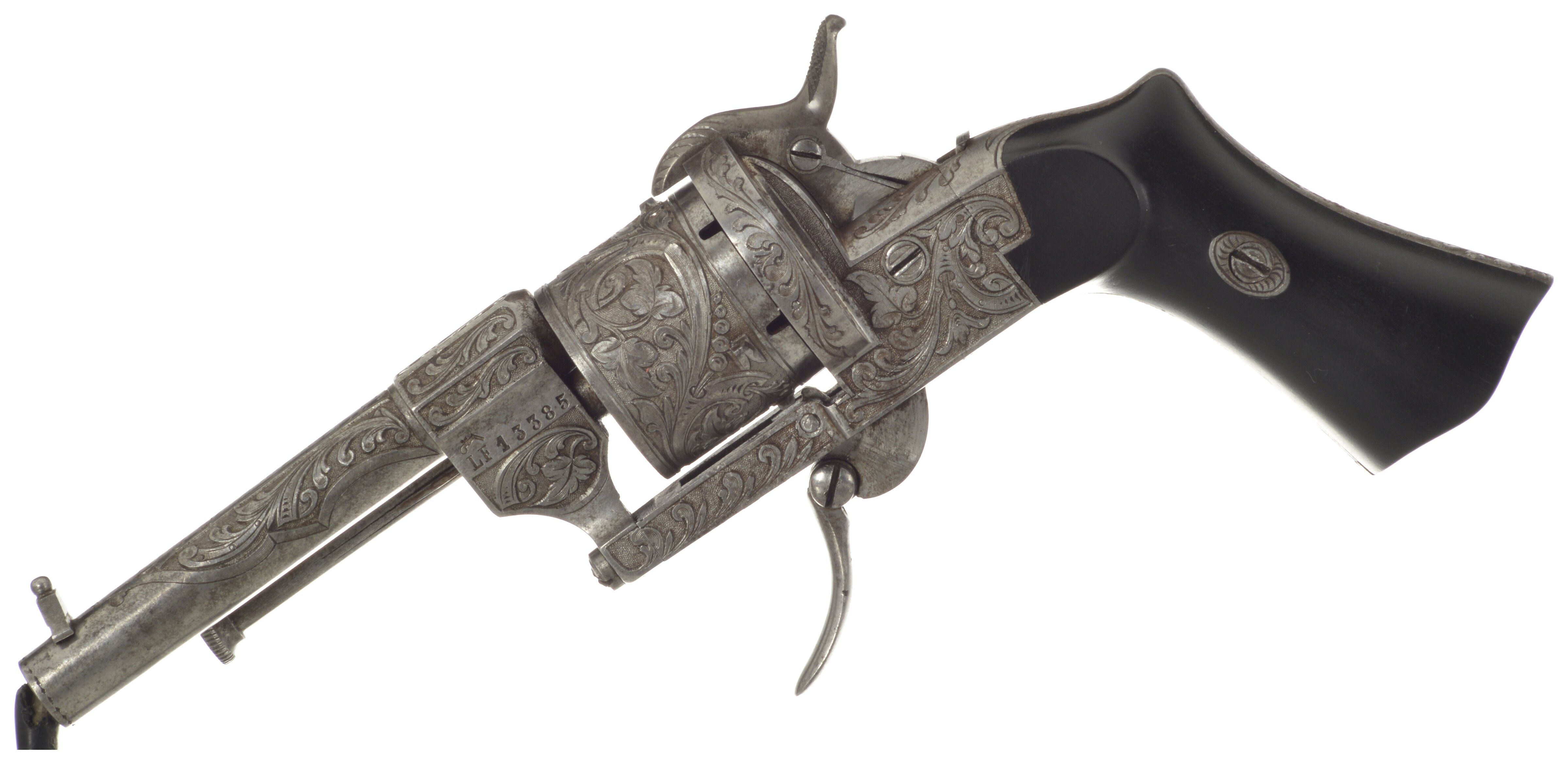 Engraved E. Lefaucheux Brevet Model 1858 Revolver with Case | Rock ...