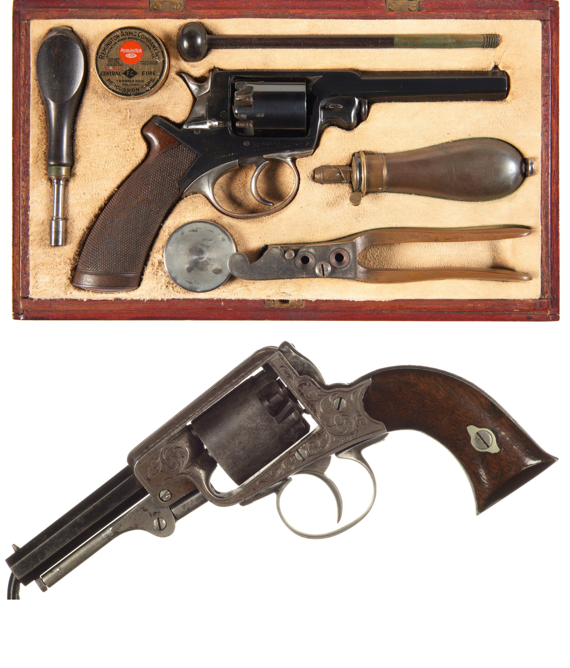 Two European Double Action Percussion Revolvers | Rock Island Auction