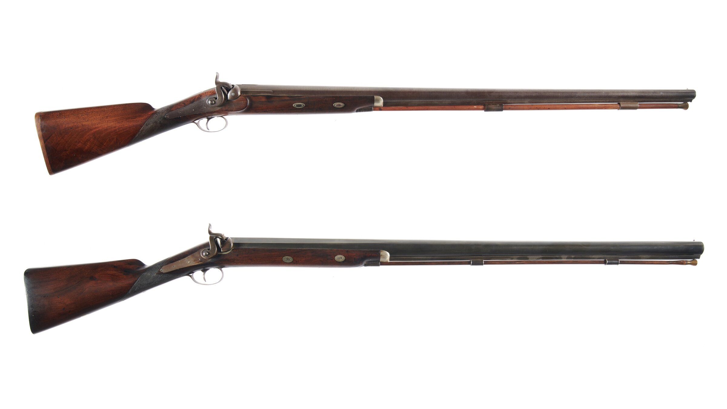 Two Large Bore English Single Barrel Percussion Shotguns | Rock Island ...