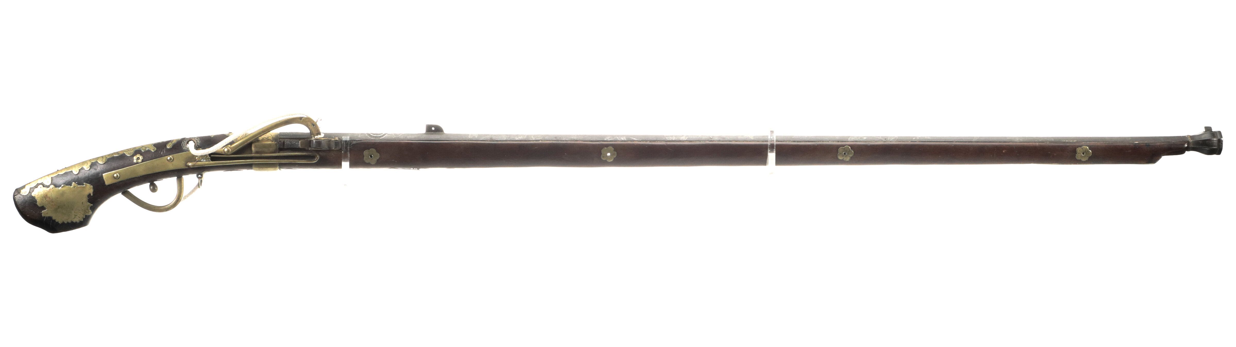 Ornate Engraved & Inlaid Japanese Tanegashima Matchlock Arquebus | Rock ...