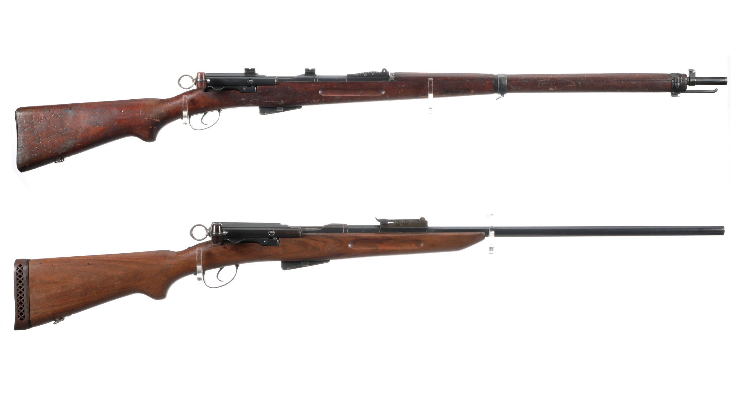 Two Swiss Bern Model 1911 Straight Pull Bolt Action Rifles | Rock ...