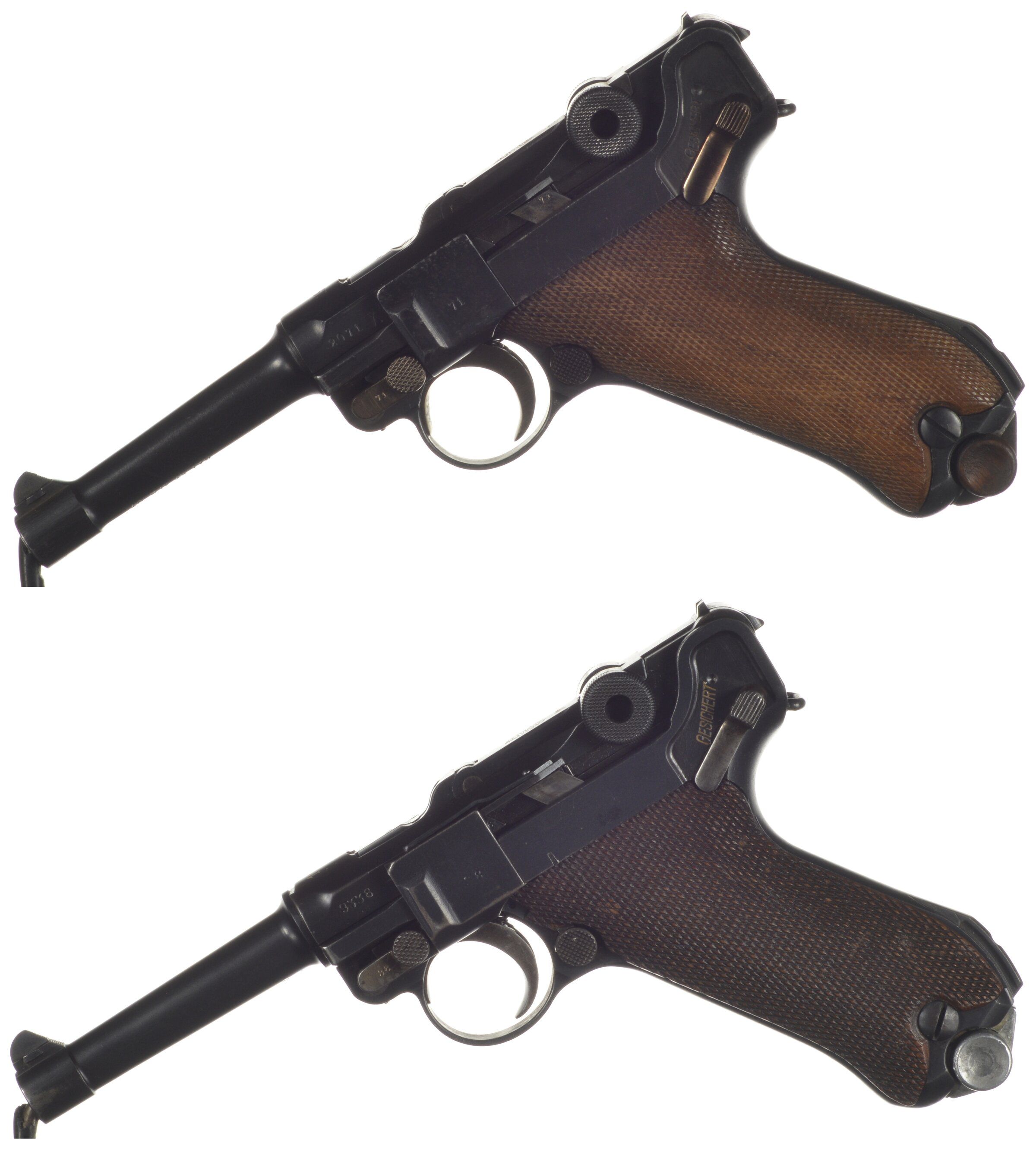 Two World War I Production DWM Military Lugers | Rock Island Auction