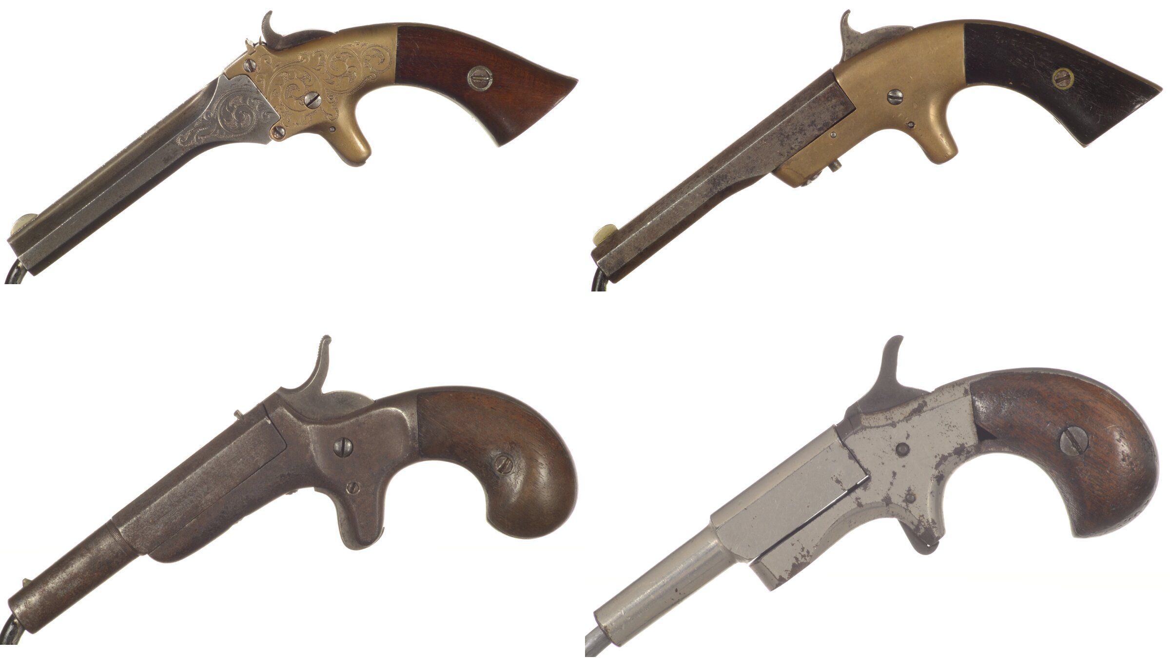 Four Antique Single Shot Pistols | Rock Island Auction