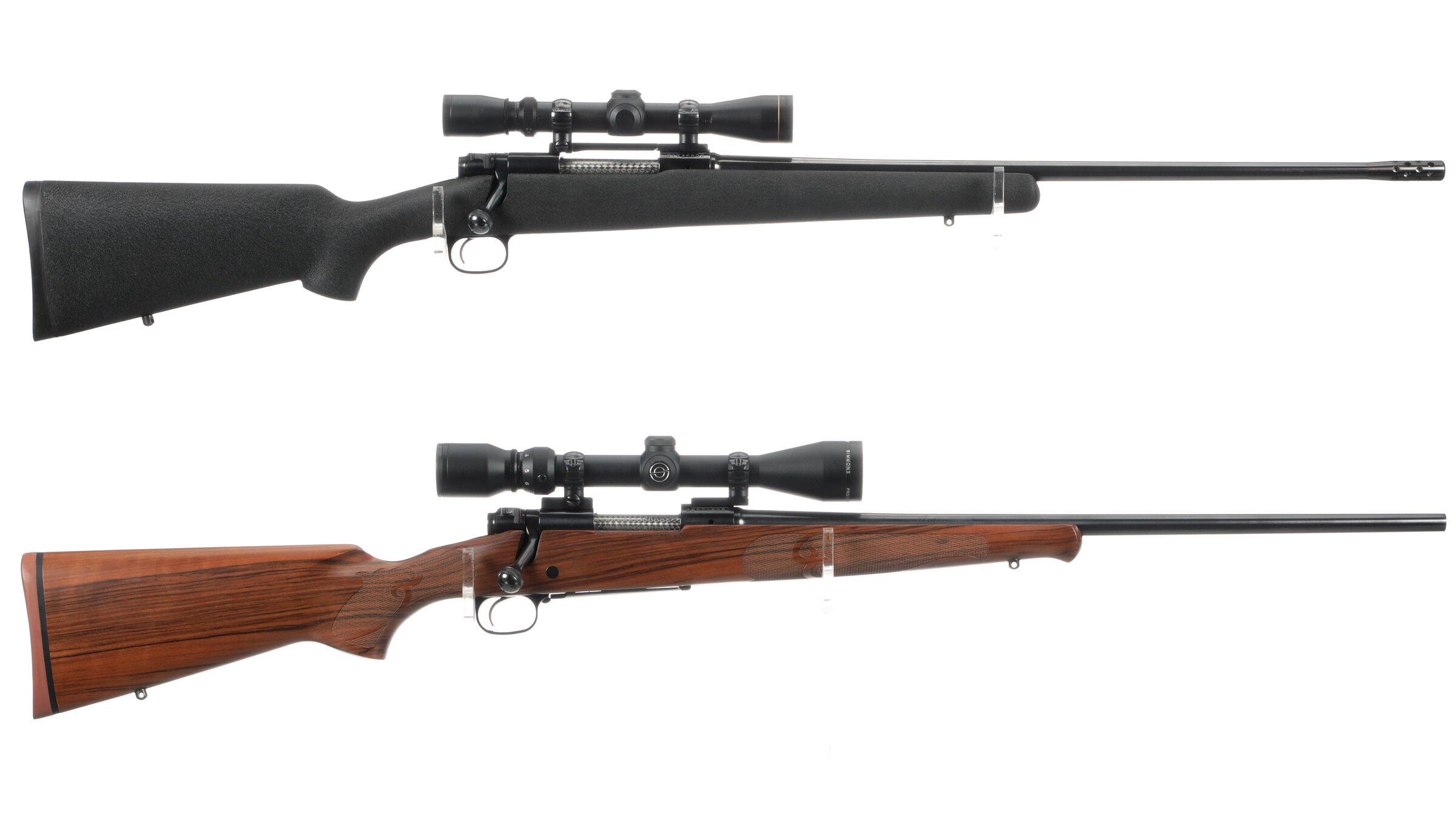 Two Winchester Model 70 Bolt Action Rifles with Scopes | Rock Island ...