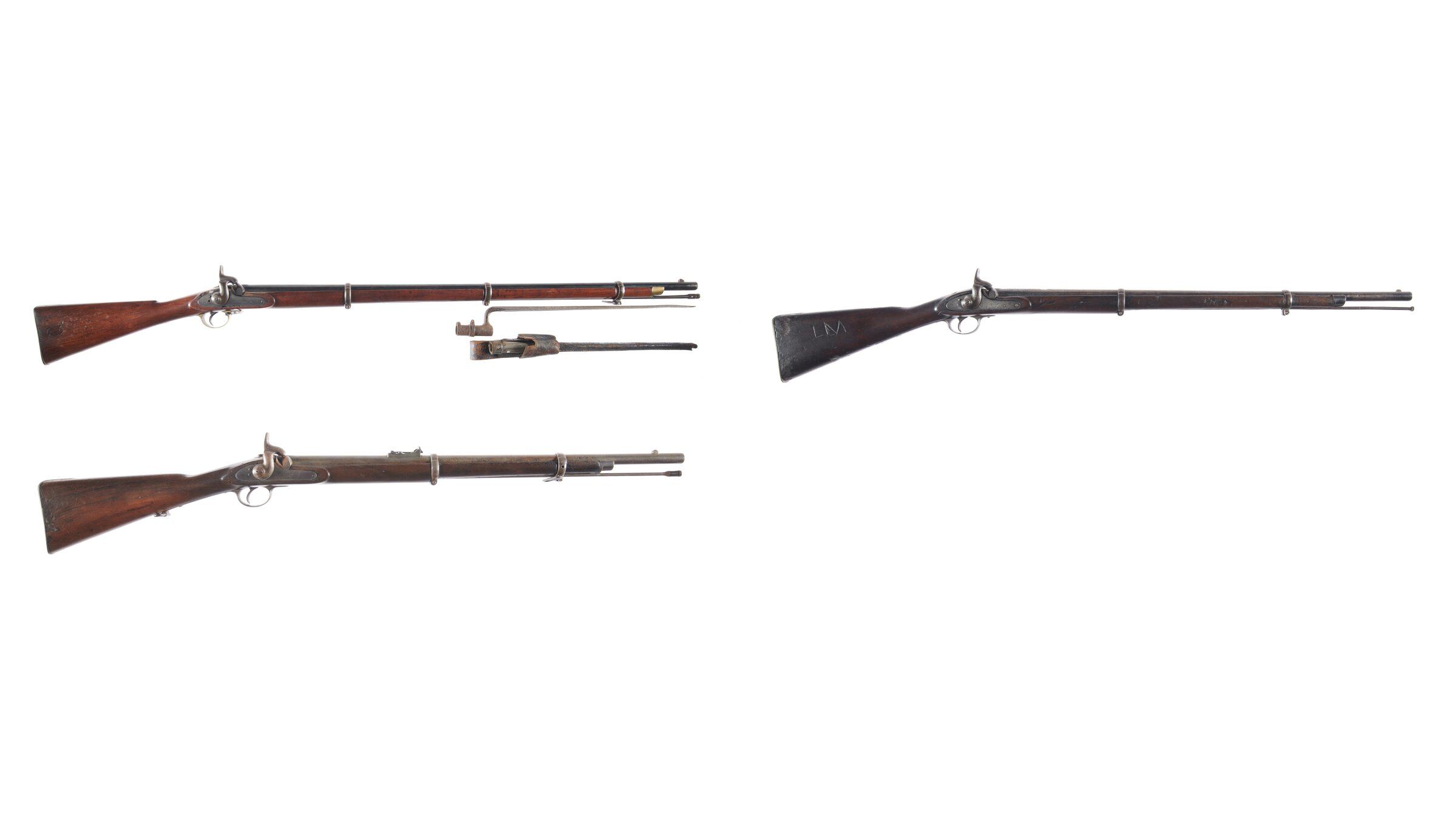 Three Civil War English Military Pattern Commercial Rifles | Rock ...