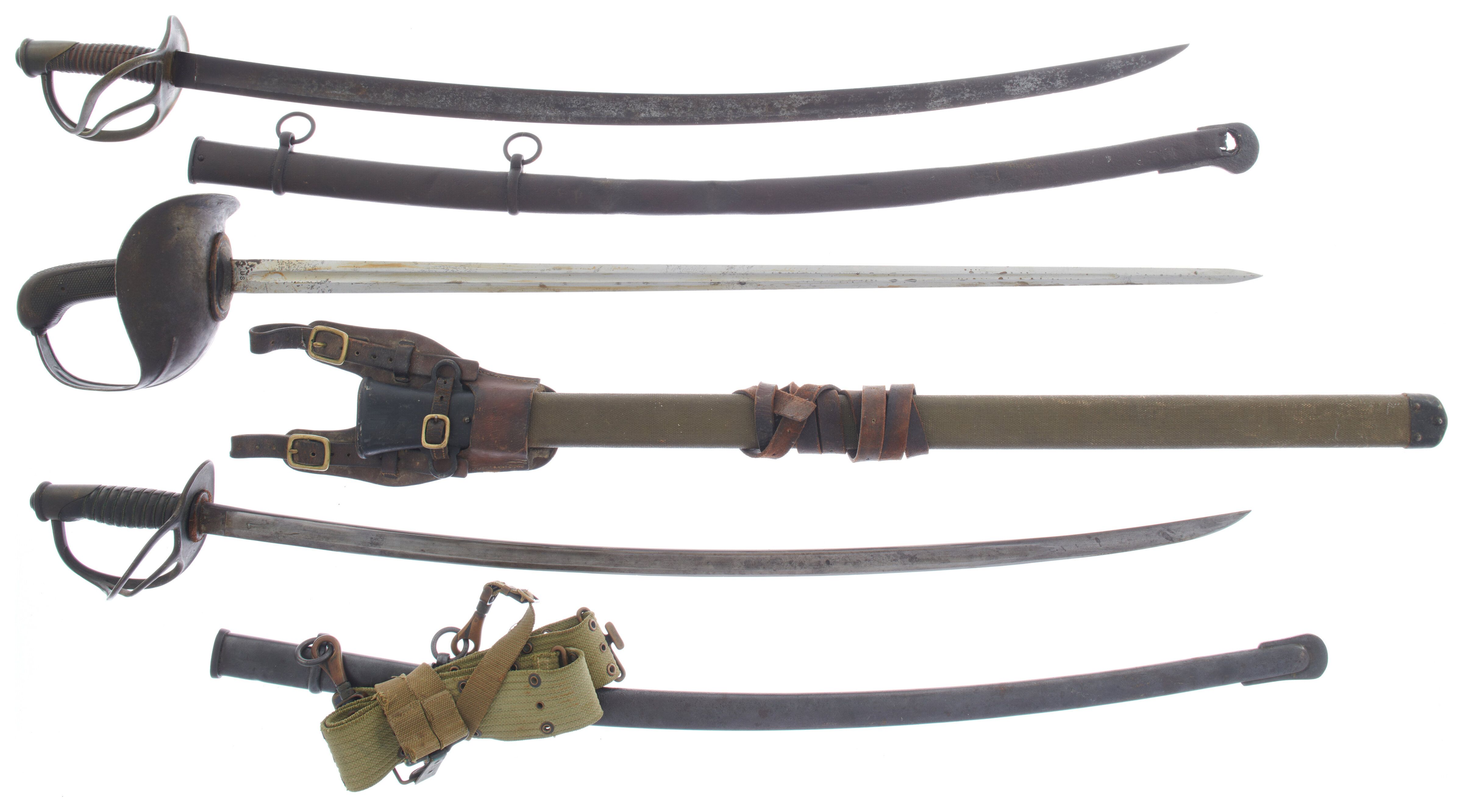 Three U.S. Military Swords with Scabbards | Rock Island Auction