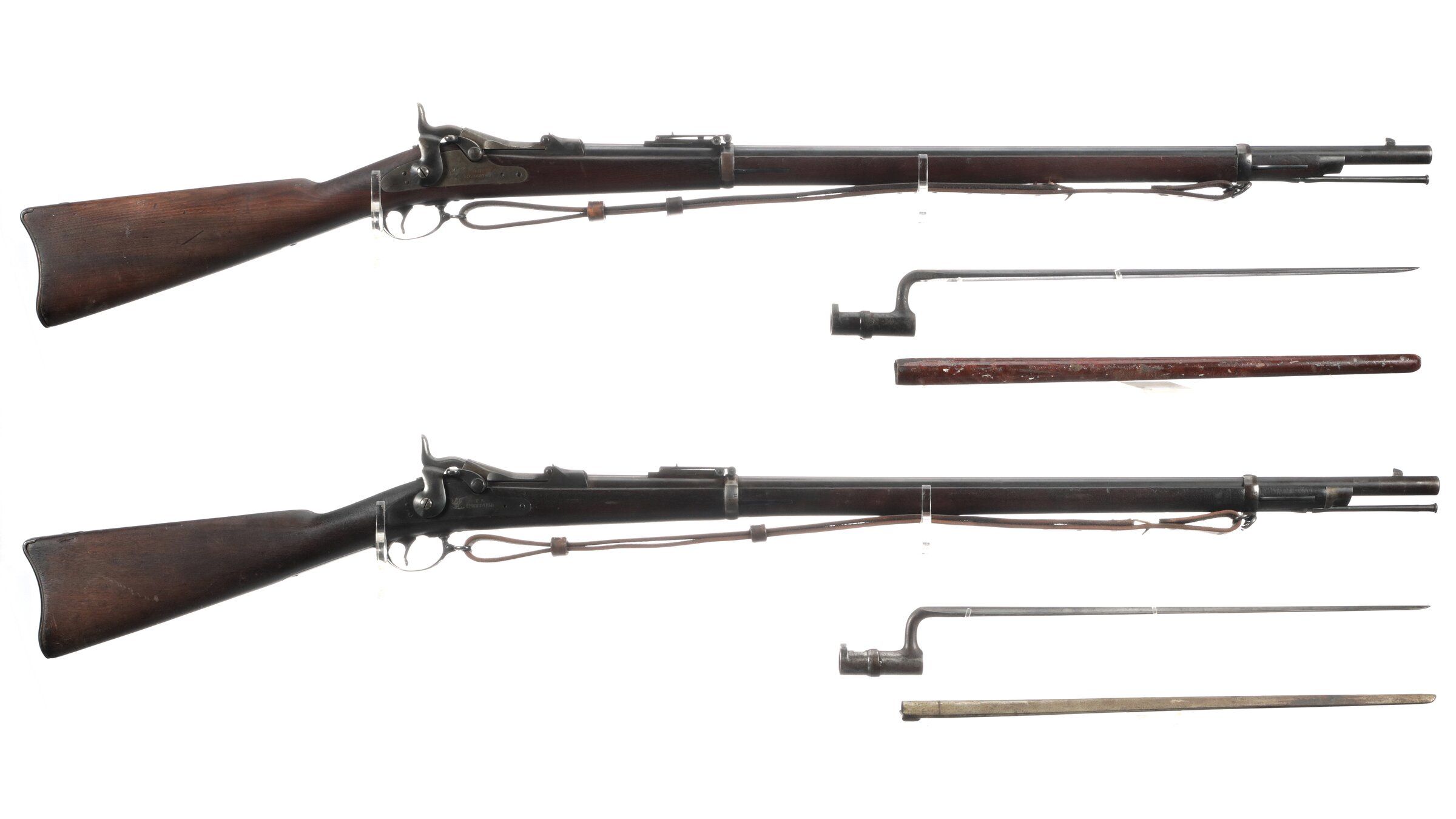Two U.S. Springfield Model 1884 Trapdoor Rifles with Bayonets | Rock ...