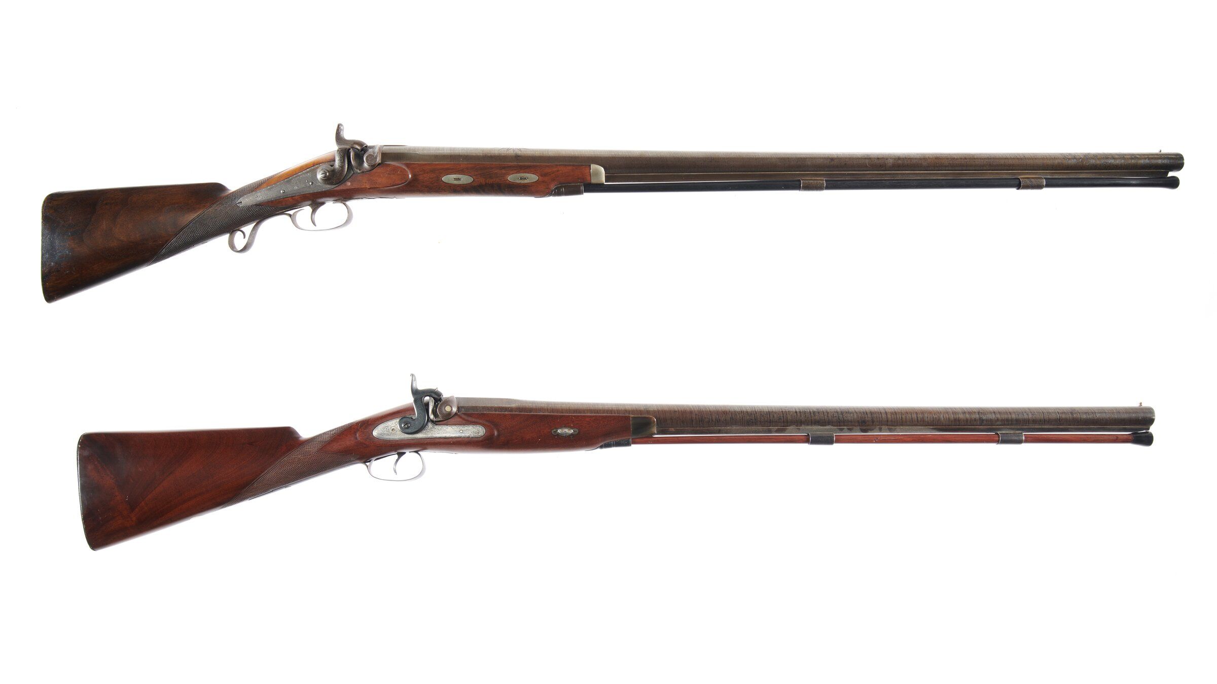 Two English Large Bore Single Barrel Percussion Shotguns | Rock Island ...