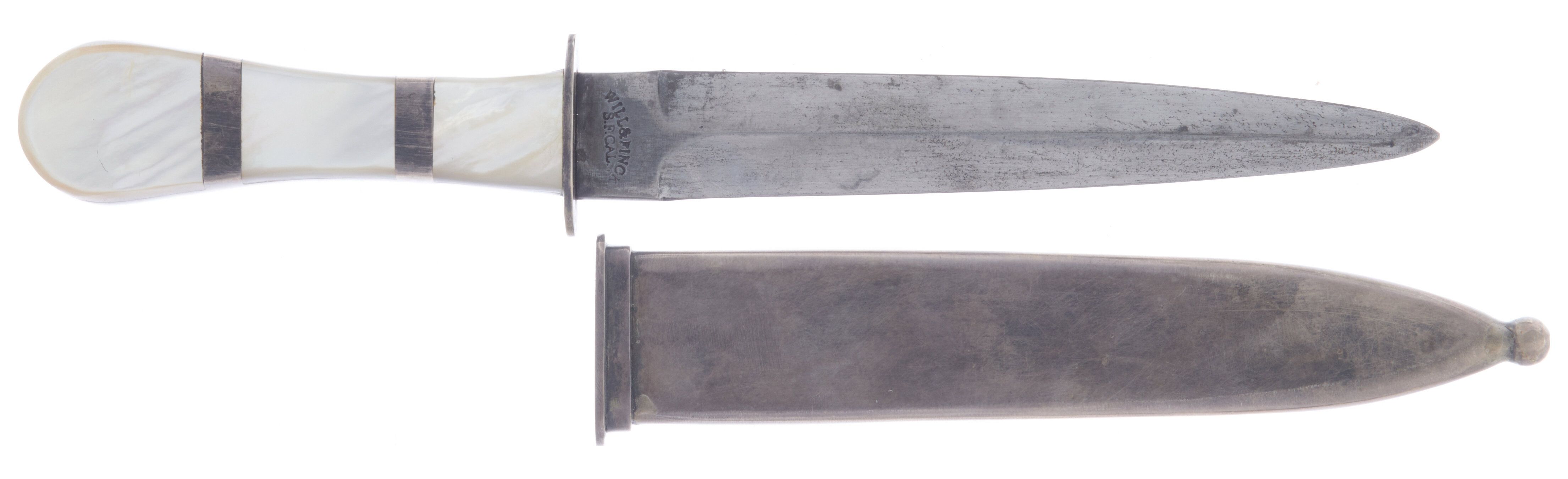 Will & Finck Marked Dagger with Pearl Grips and Scabbard | Rock Island ...