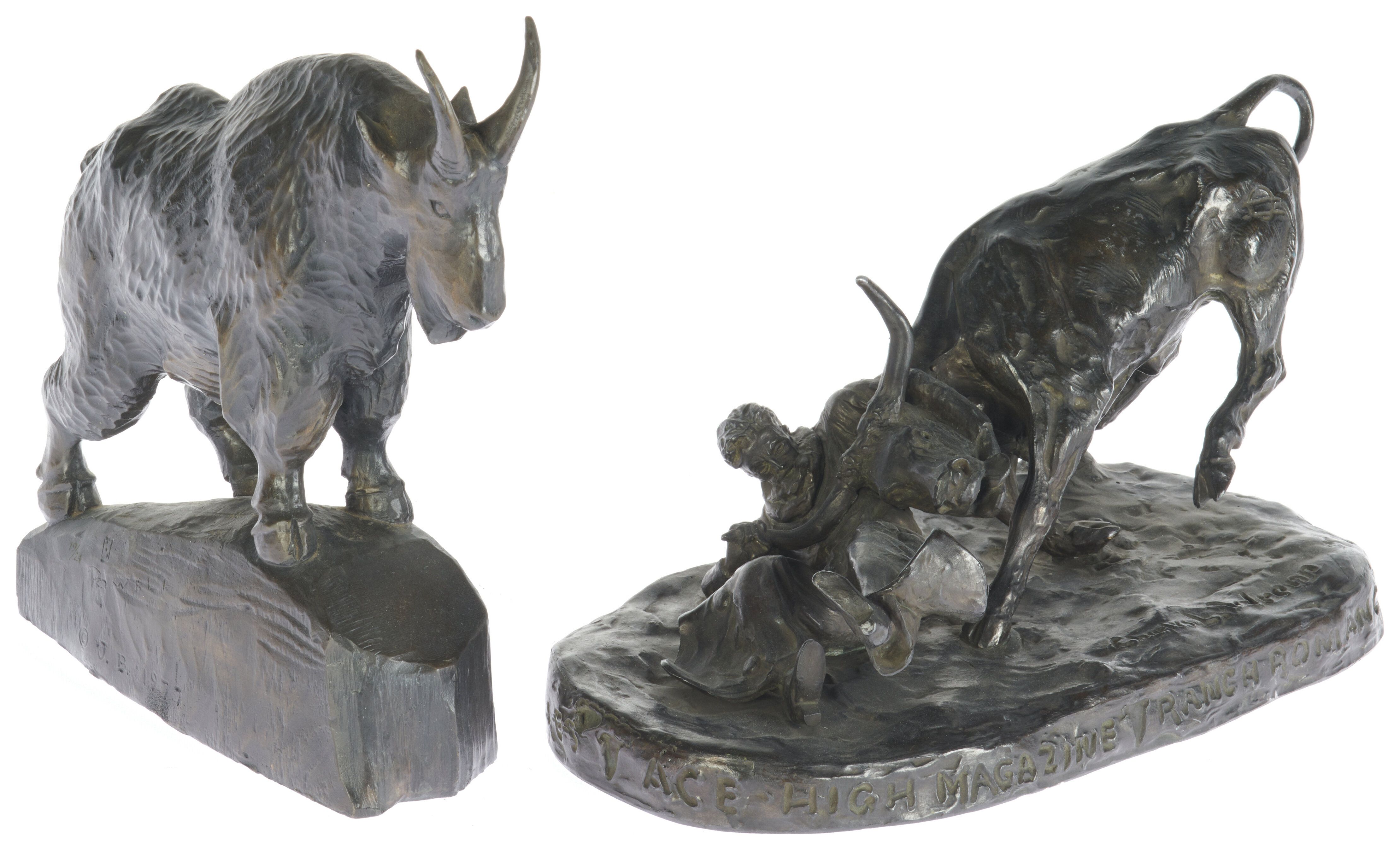 Two Animal Themed Bronze Statues | Rock Island Auction