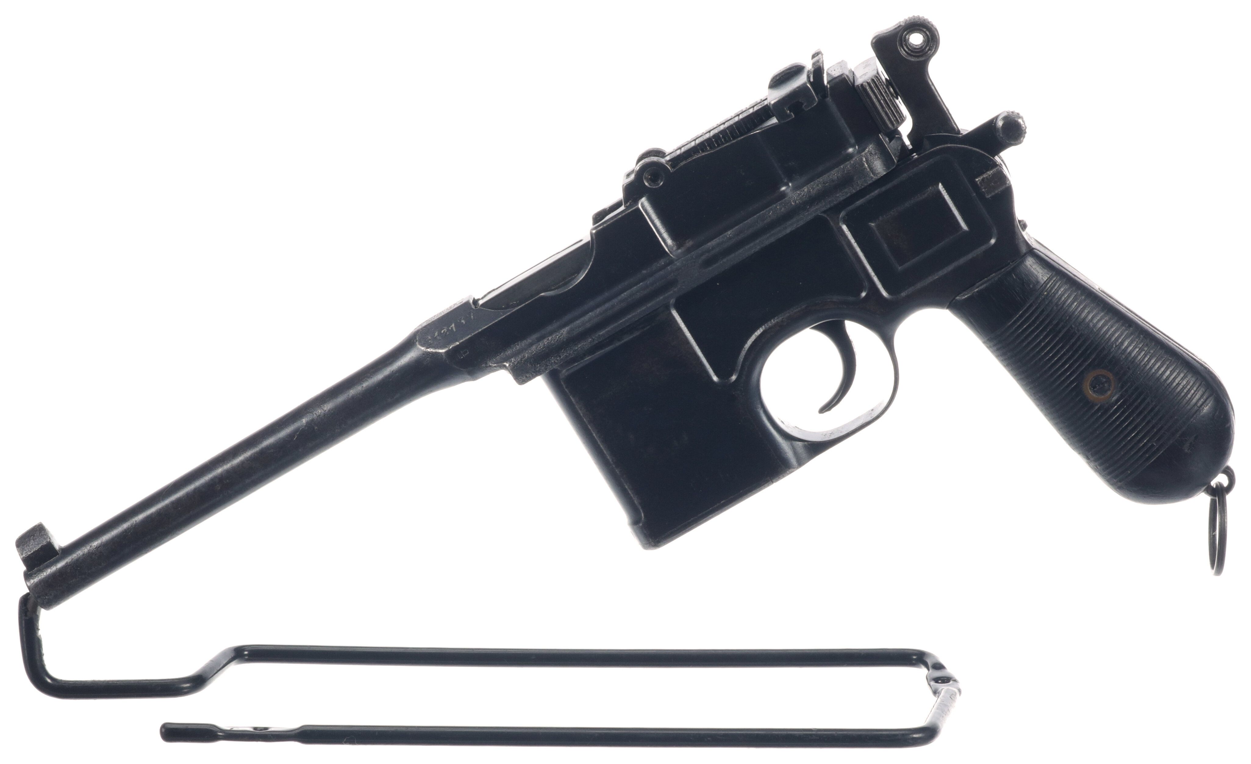 German Mauser C96 Broomhandle Semi-Automatic Pistol with Holster | Rock ...