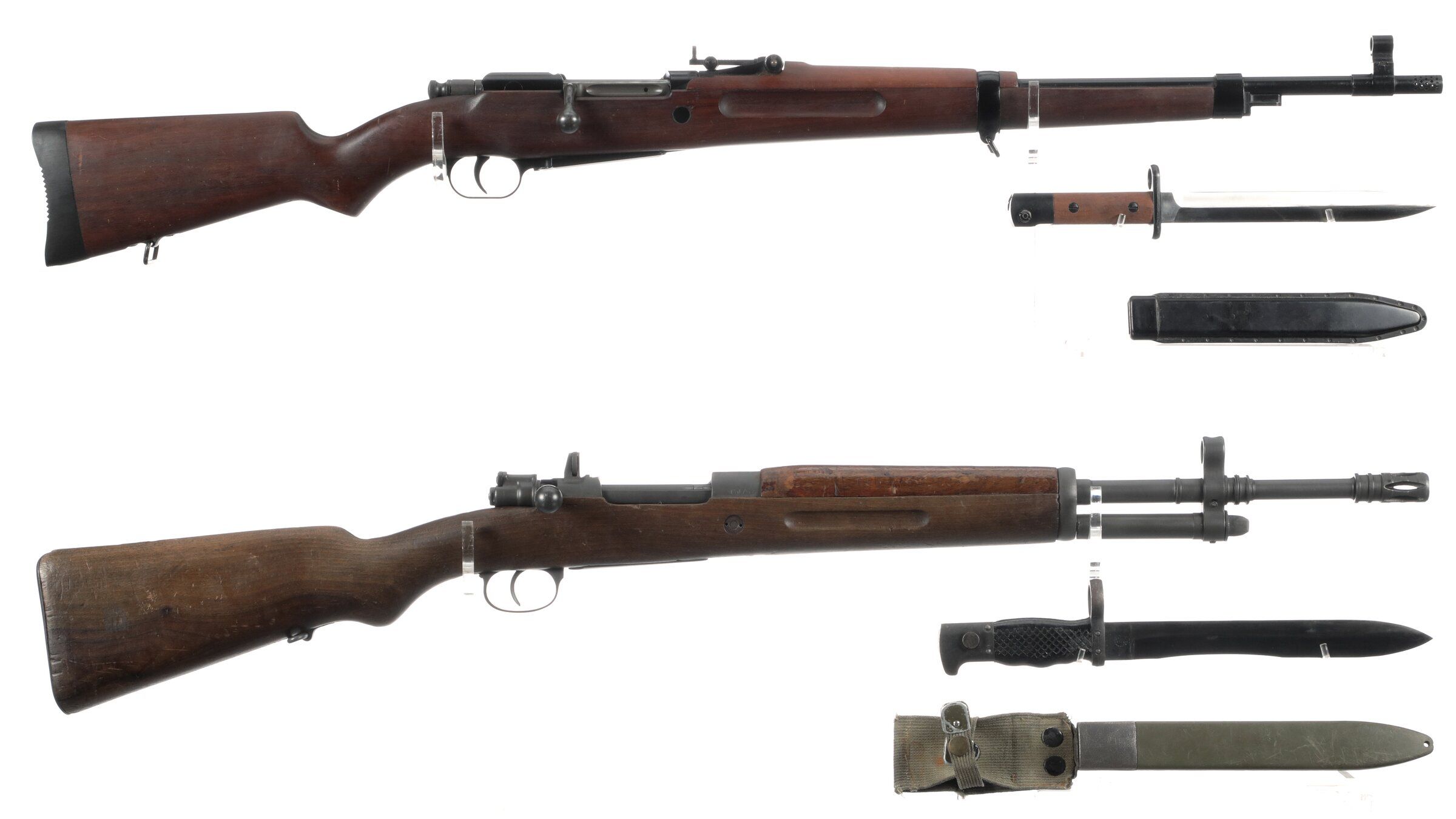 Two Military Bolt Action Rifles with Bayonets | Rock Island Auction