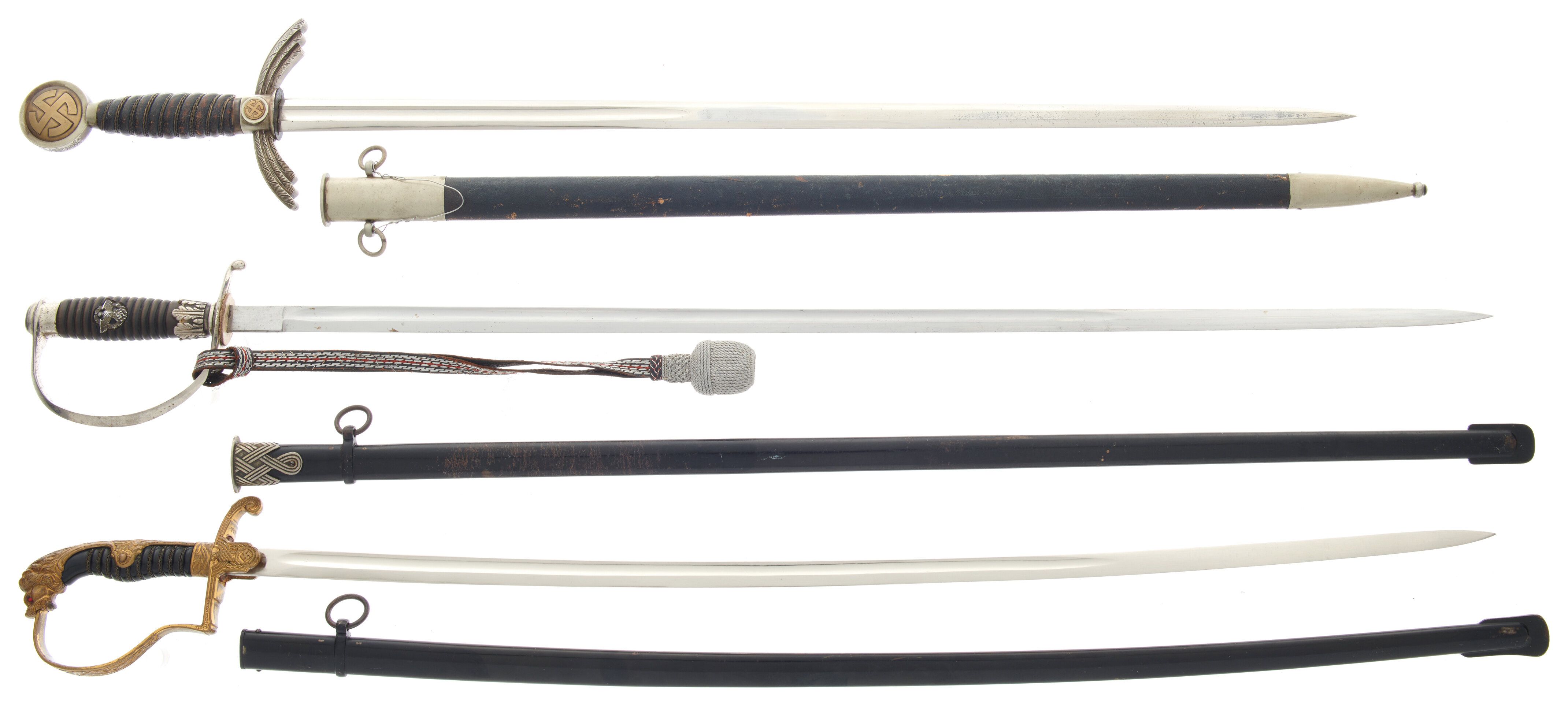 Three German Swords with Scabbards | Rock Island Auction