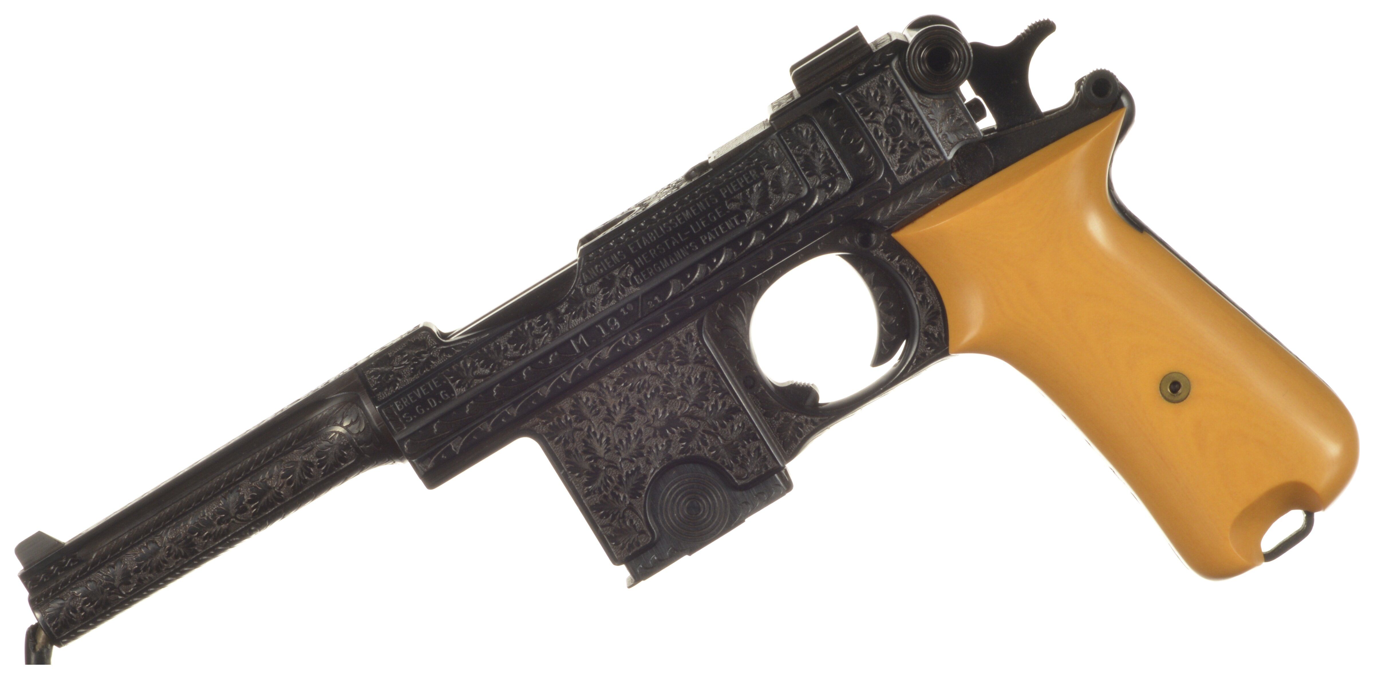 Finely Engraved Pieper-Bergmann Model 1910/21 Pistol | Rock Island Auction
