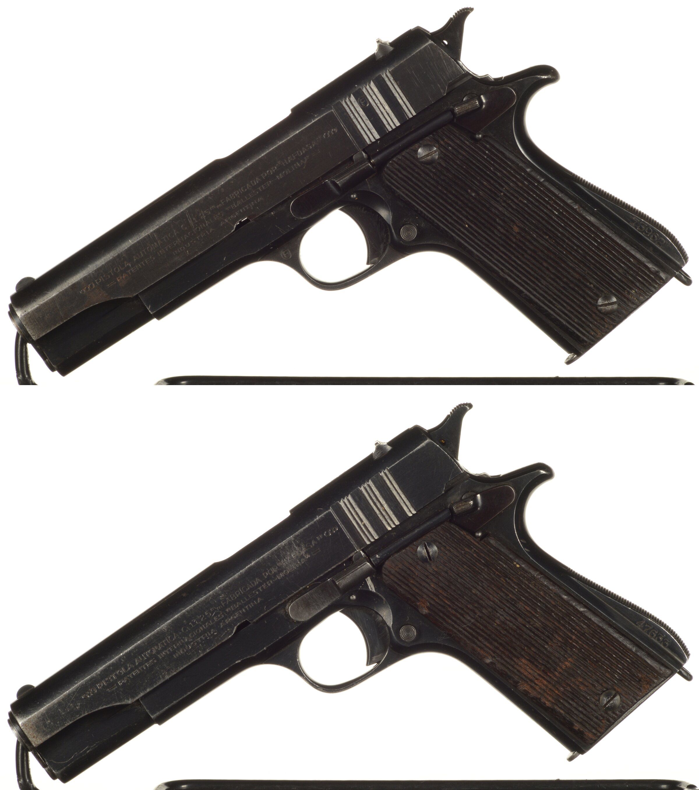 Two Argentine Army Marked Ballester-Molina Semi-Automatic Pistol | Rock ...