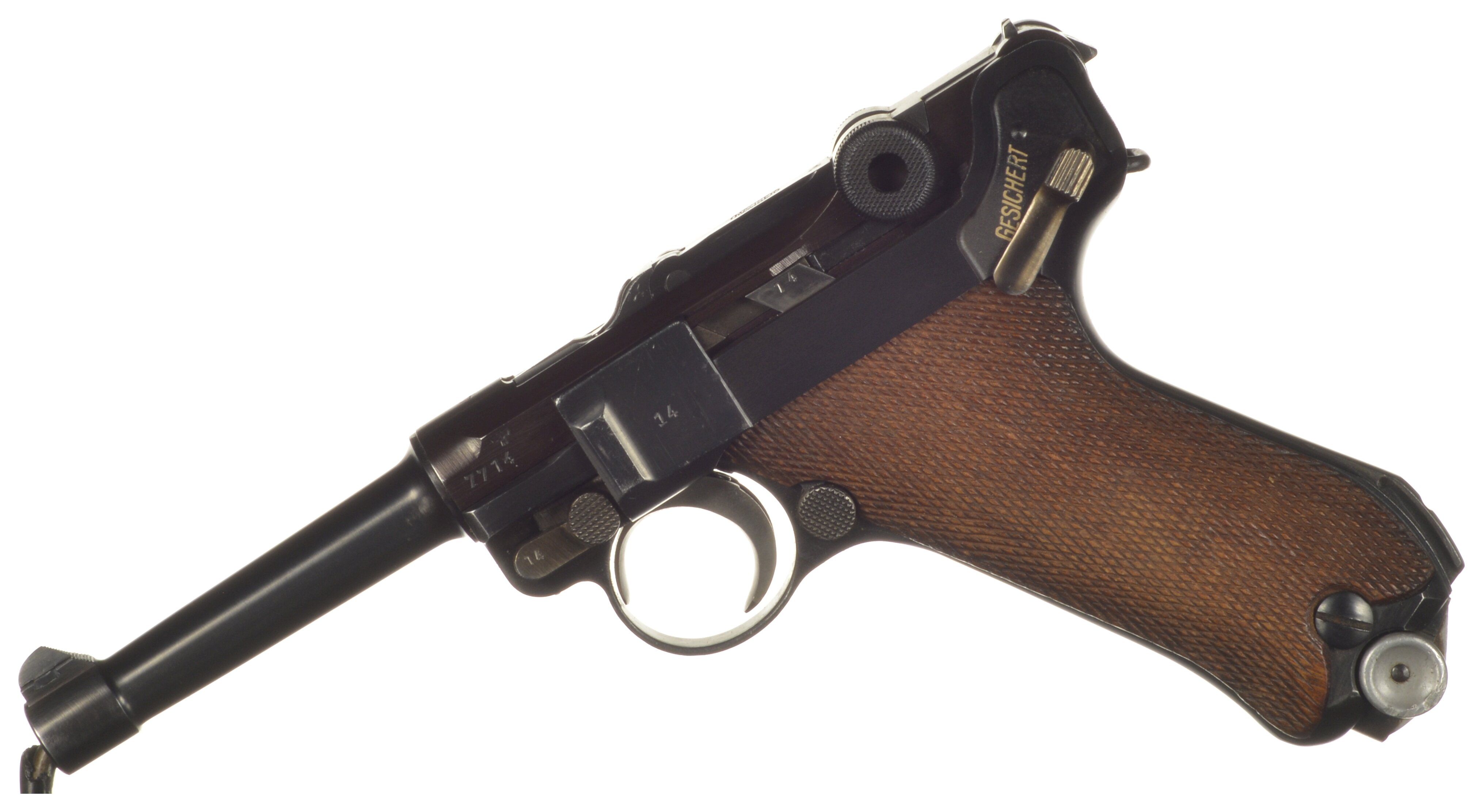 "42" Code Mauser Banner Luger Semi-Automatic Pistol with Holster | Rock ...