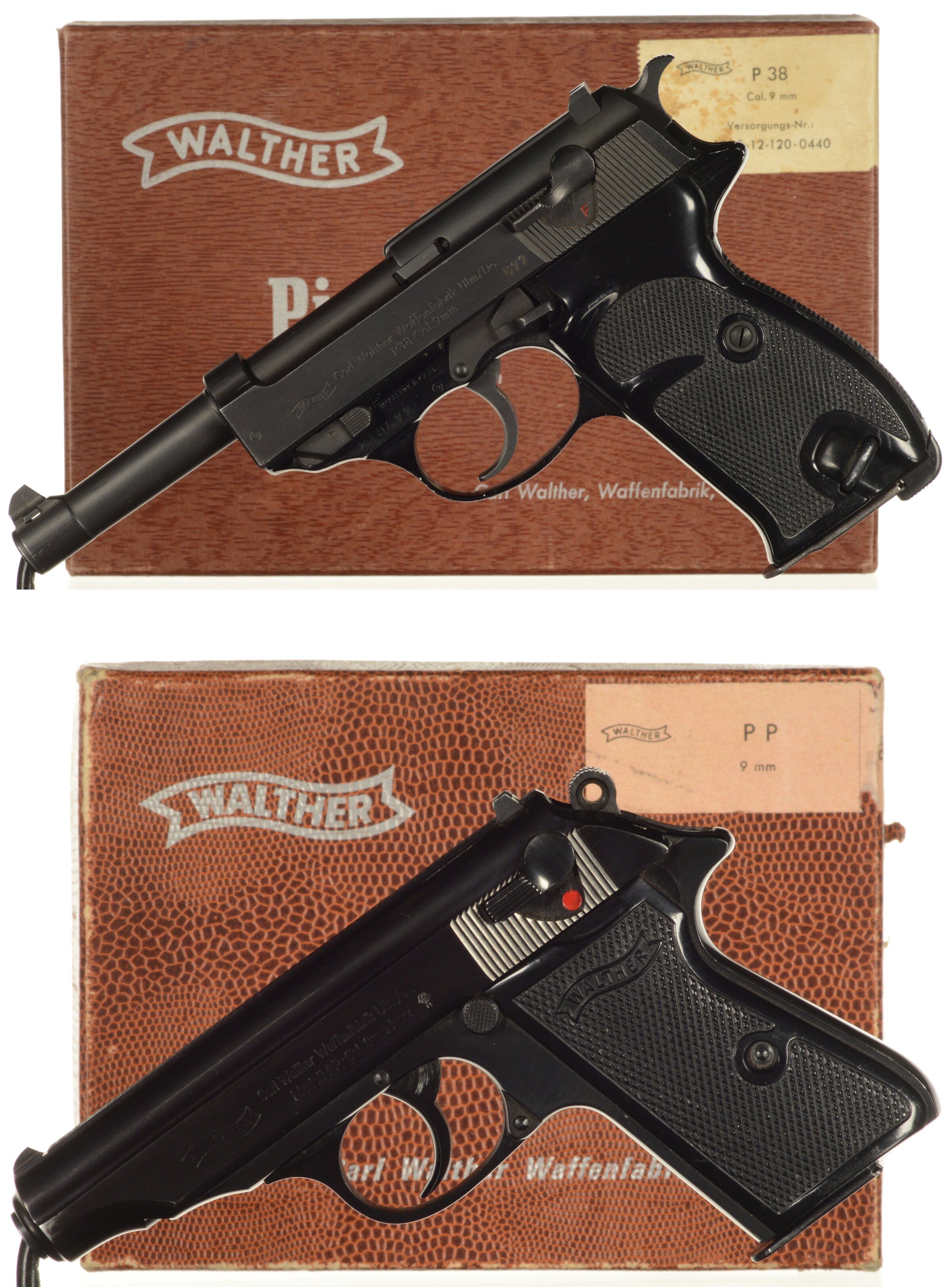 Two German Walther Semi-Automatic Pistols with Boxes | Rock Island Auction