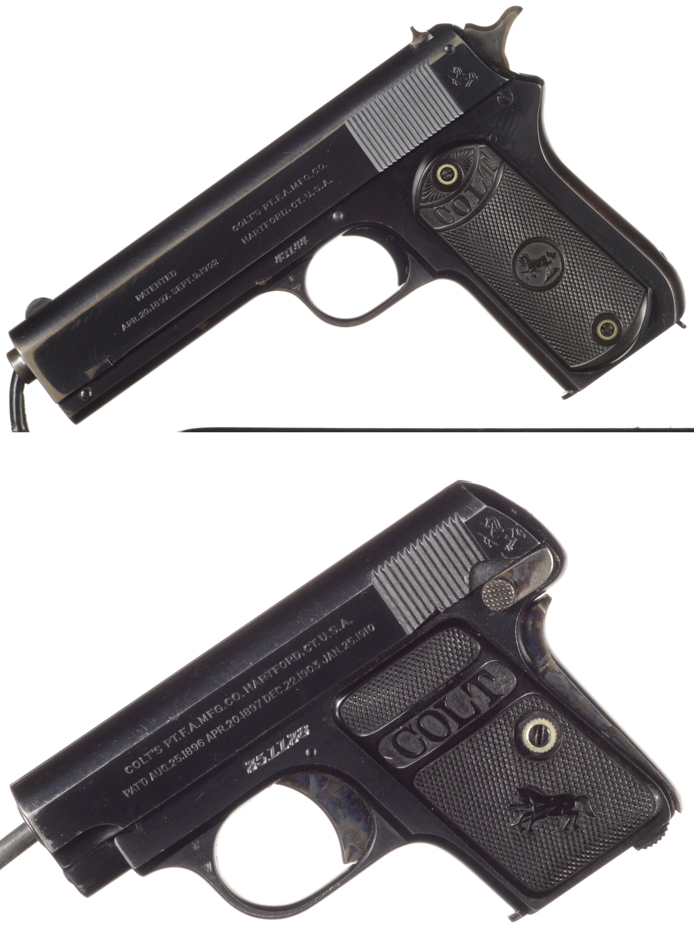 Two Early Colt Semi-Automatic Pistols | Rock Island Auction