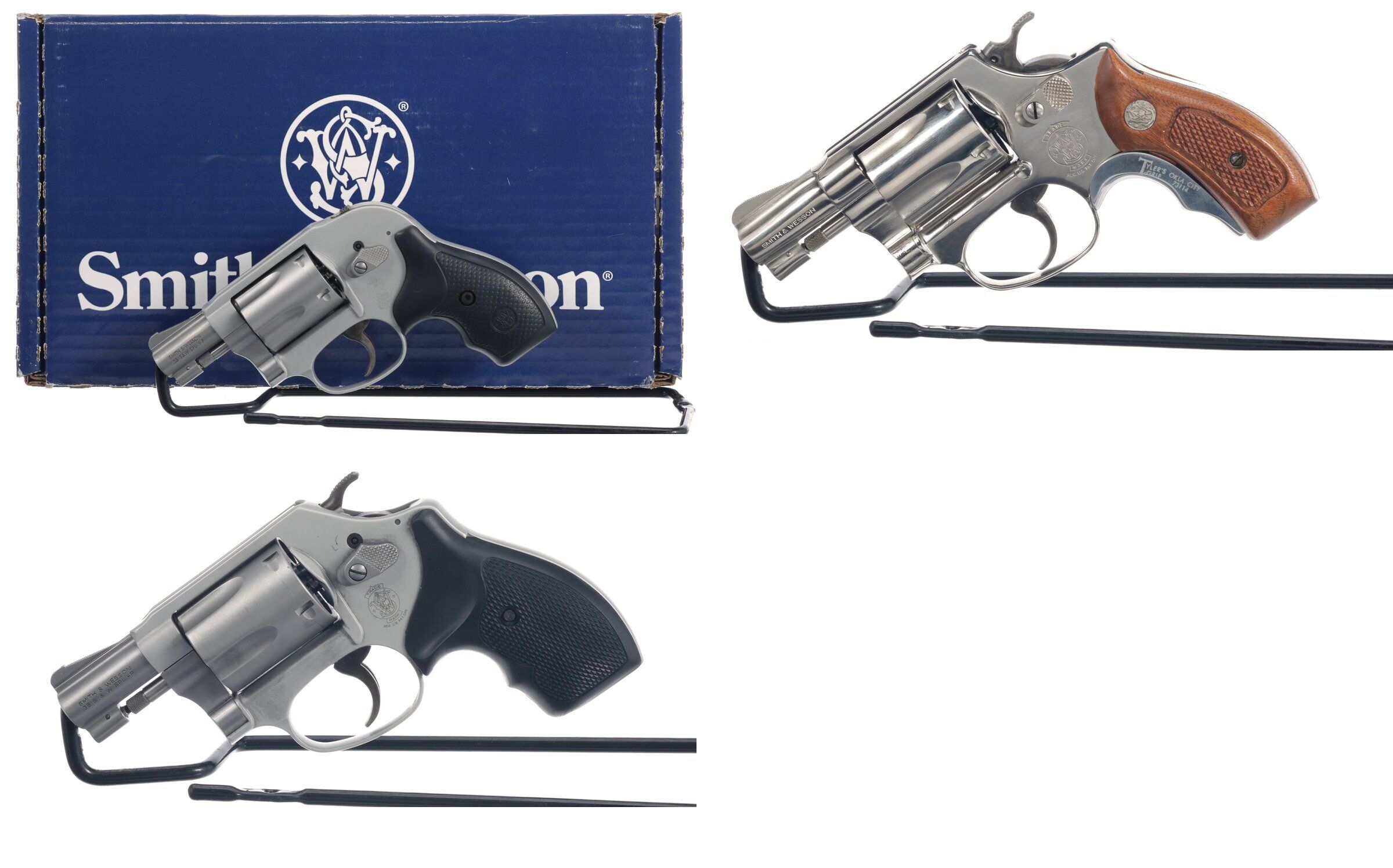 Three Smith & Wesson Airweight Double Action Revolvers | Rock Island ...