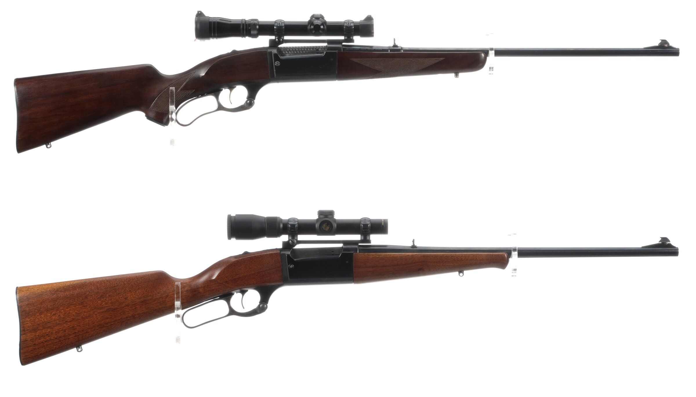 Two Savage Model 99 Lever Action Rifles with Scopes | Rock Island Auction