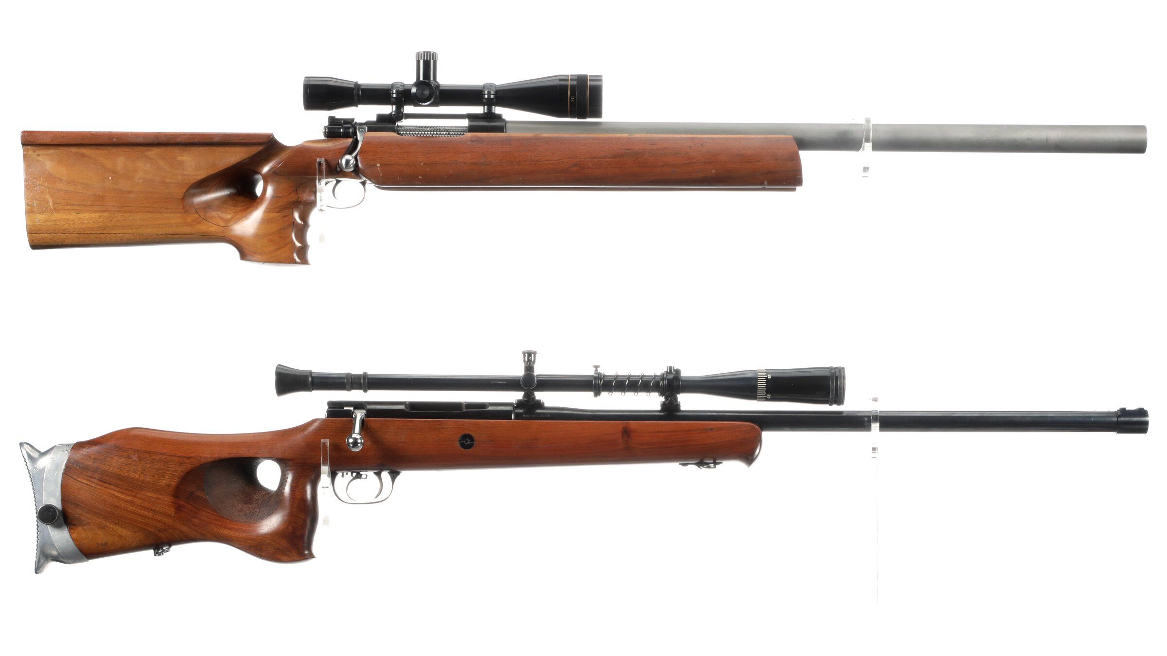 Two Bolt Action Bench Rest Target Rifles with Scopes | Rock Island Auction