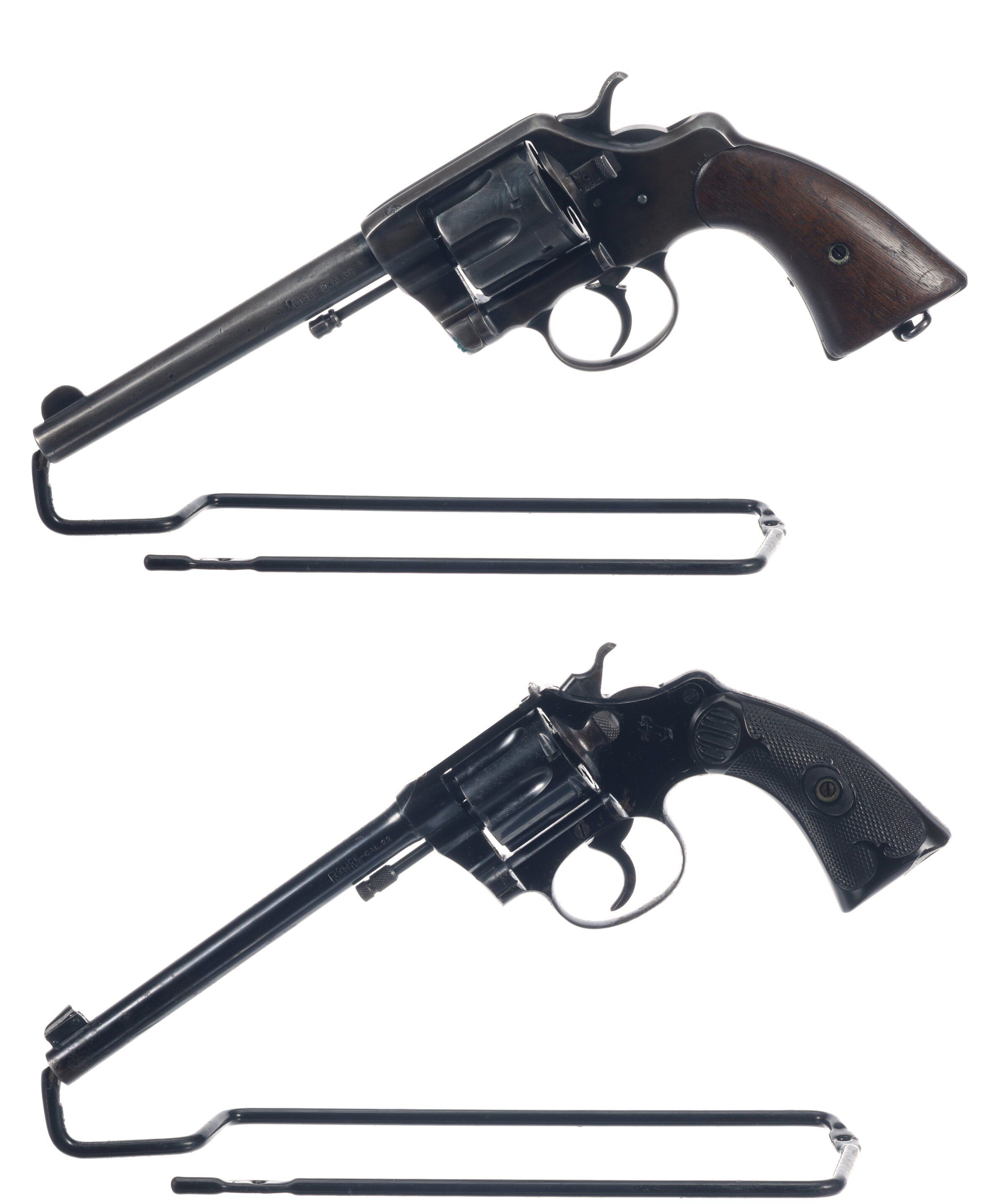 Two Colt Double Action Revolvers with Holsters | Rock Island Auction