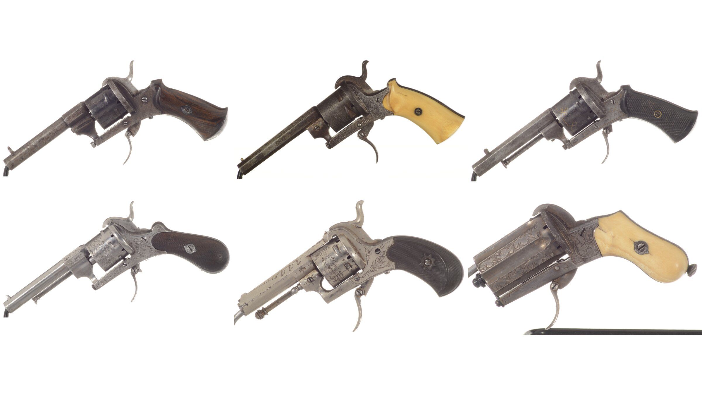 Six Folding Trigger Pinfire Revolvers | Rock Island Auction