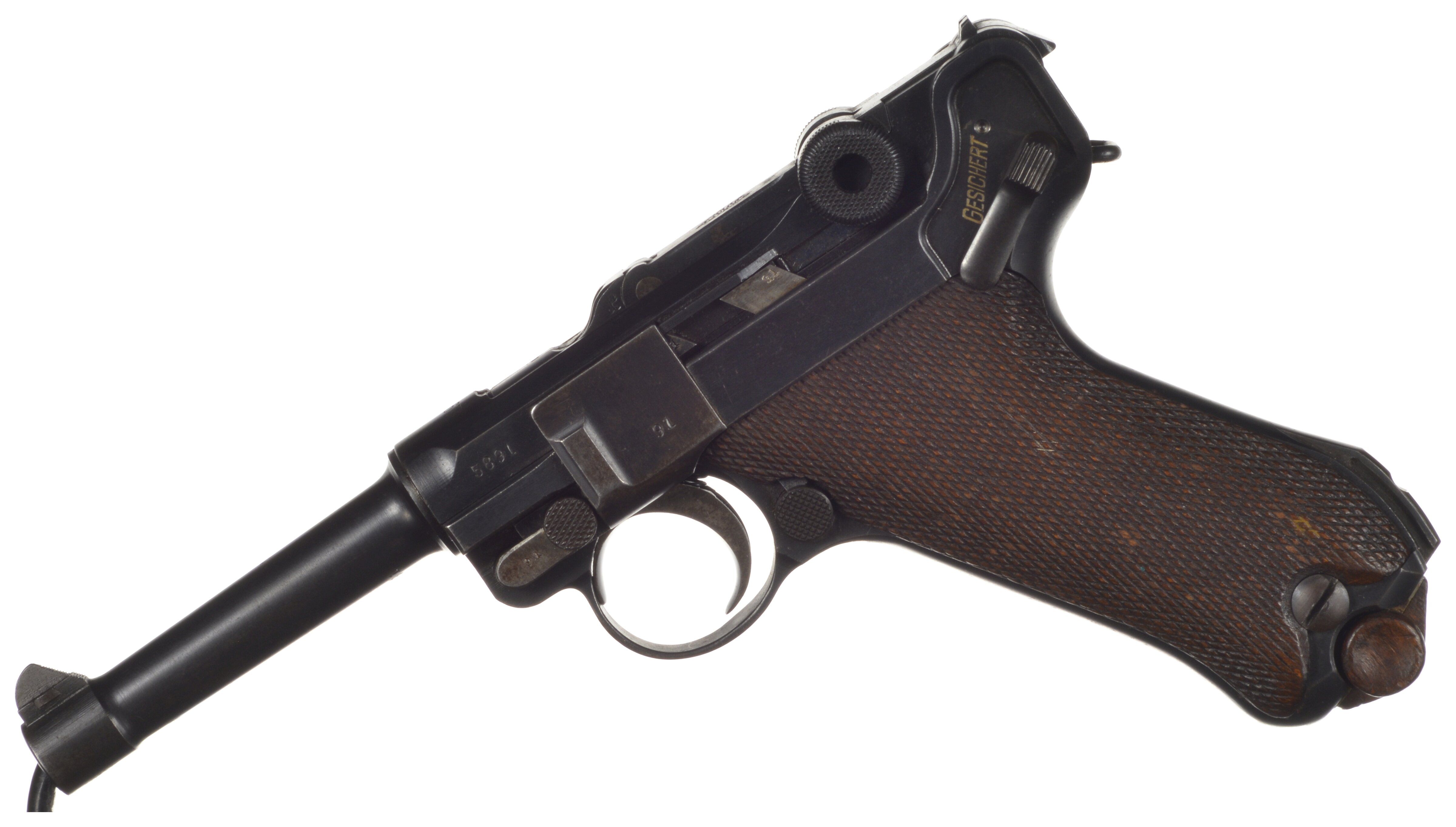 World War I German DWM Model 1914 Military Luger Semi-Automatic | Rock ...