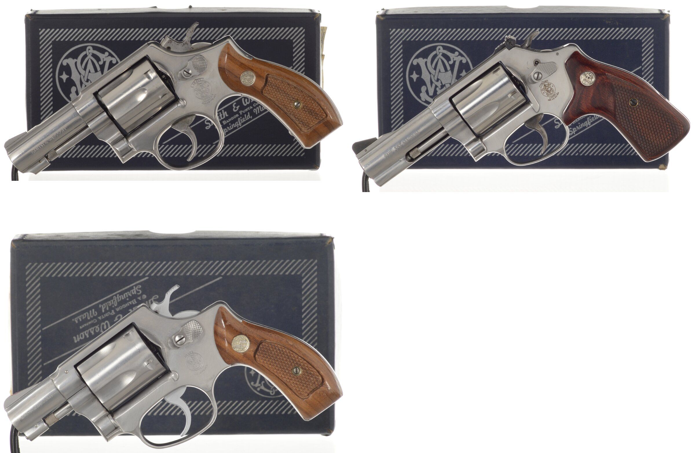 Three Smith & Wesson Double Action Revolvers with Boxes | Rock Island ...