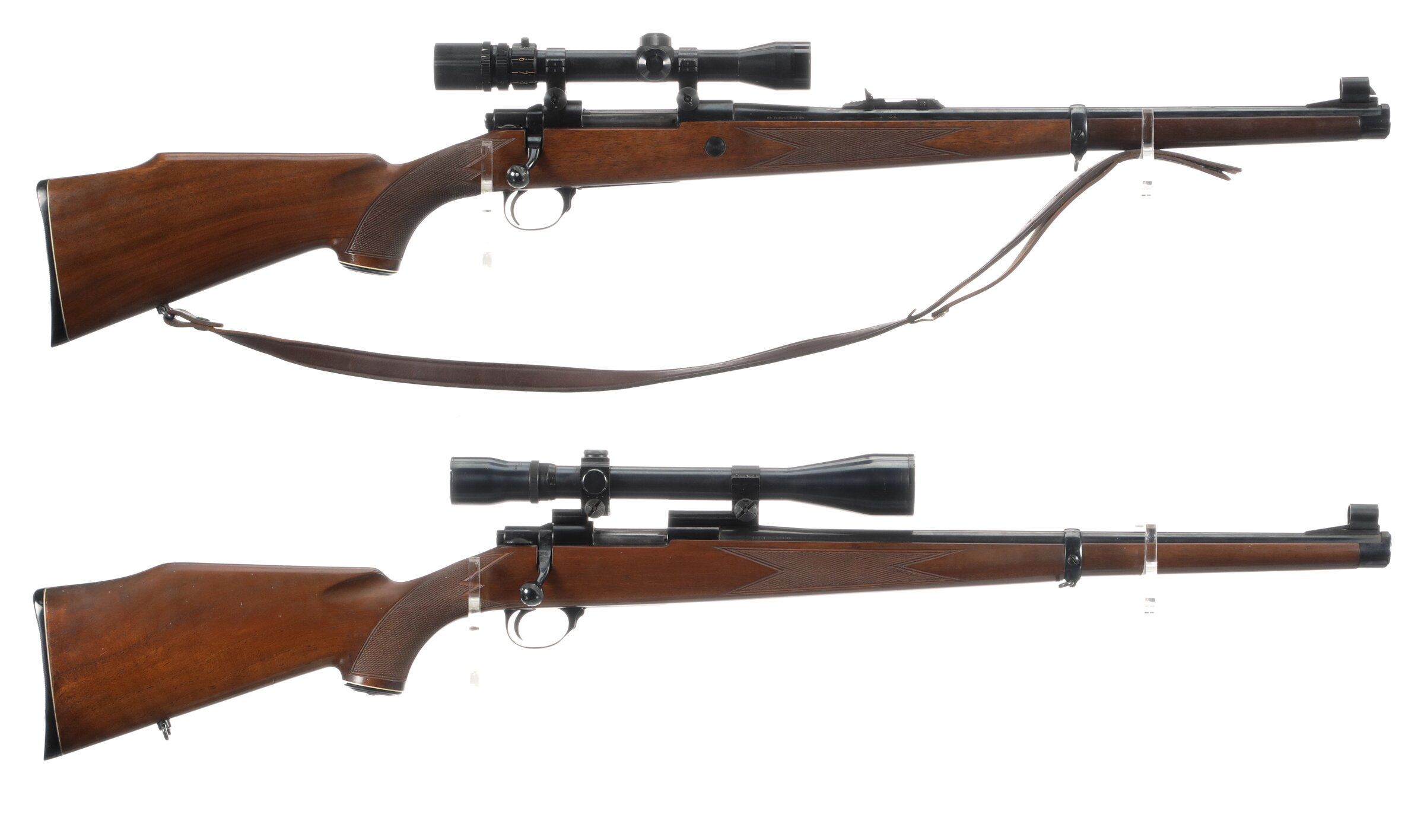 Two Mannlicher Style Sako Bolt Action Rifles with Scopes | Rock Island ...