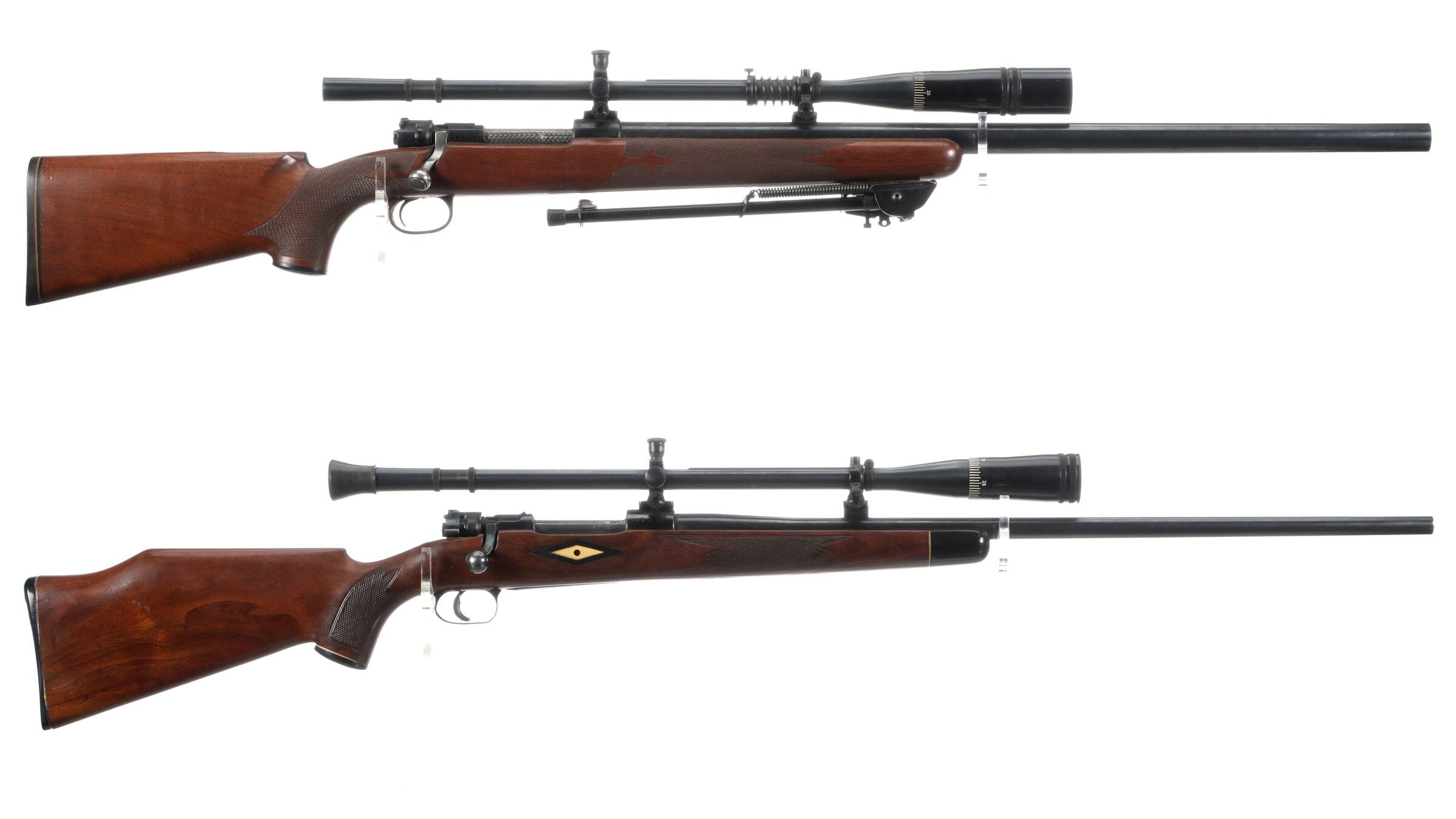 Two European Model 98 Bolt Action Sporting Rifles with Scopes | Rock ...
