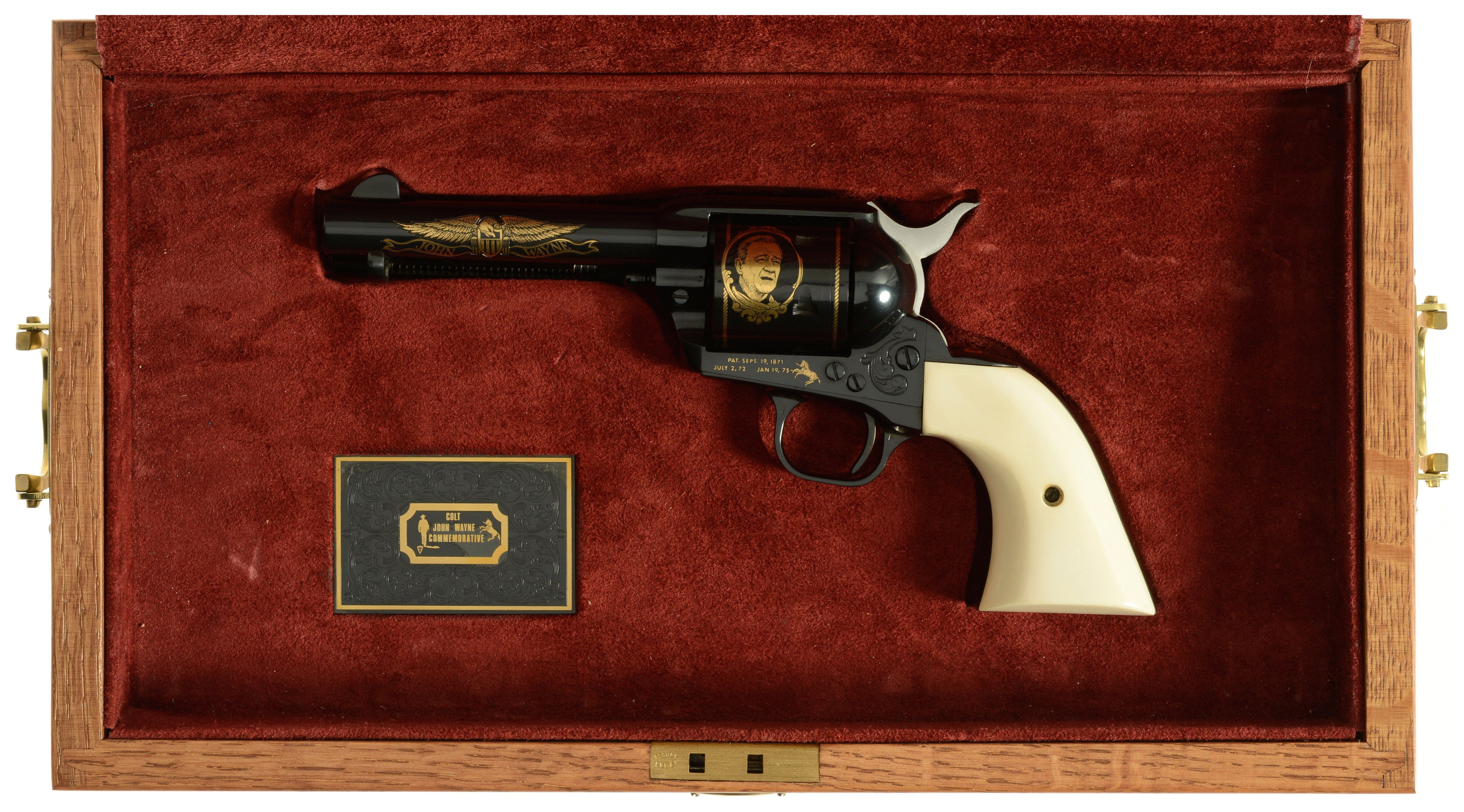 Cased John Wayne Commemorative Colt Single Action Army Revolver | Rock ...