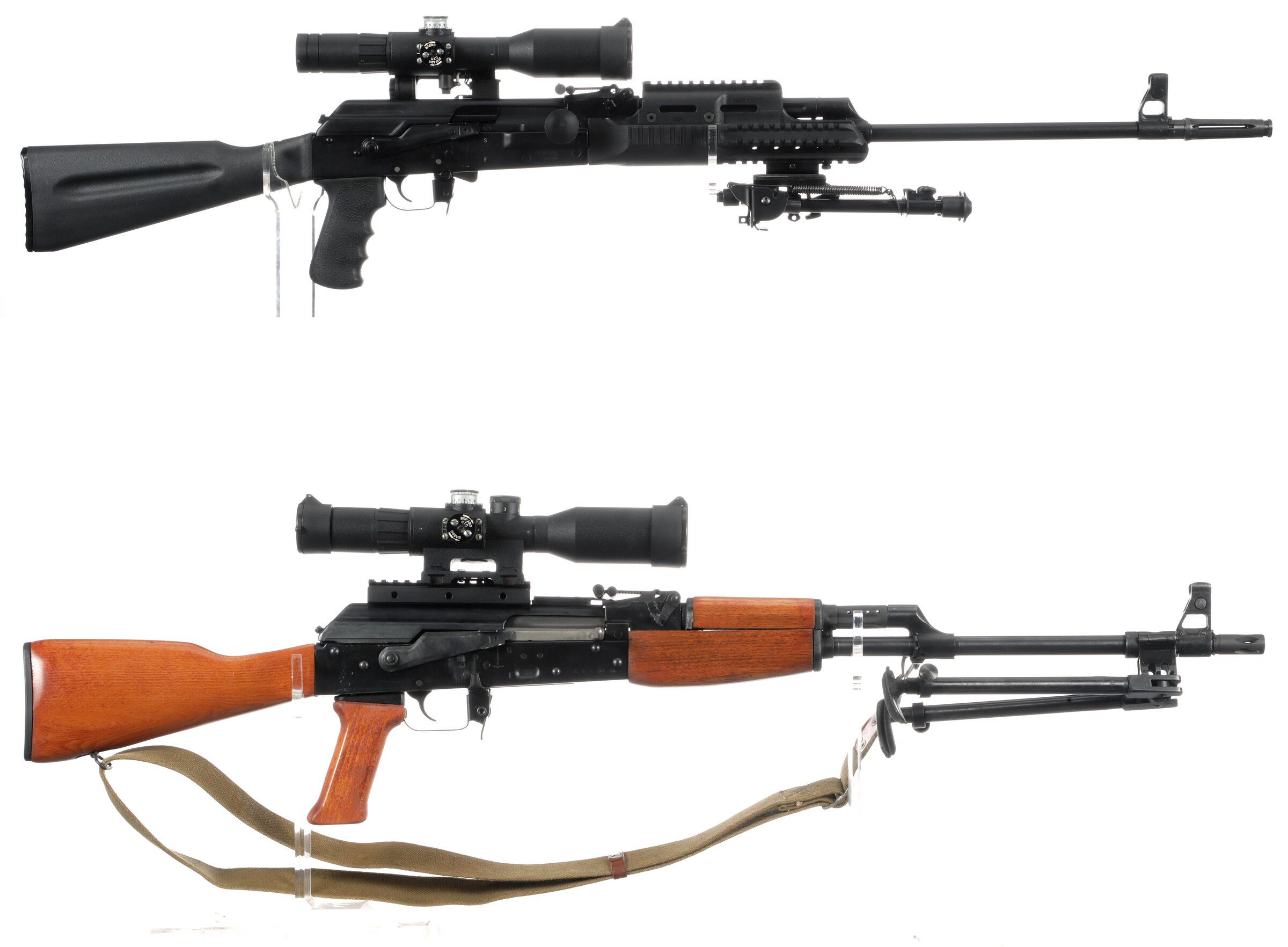 Two Semi-Automatic Rifles with Scopes | Rock Island Auction